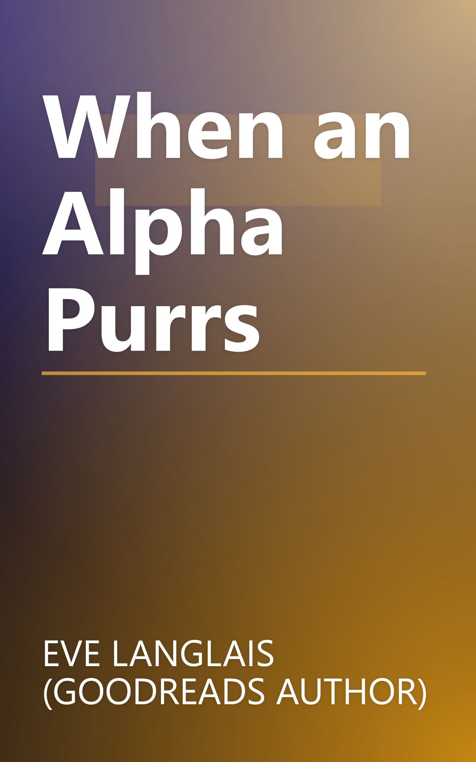 When an Alpha Purrs book cover