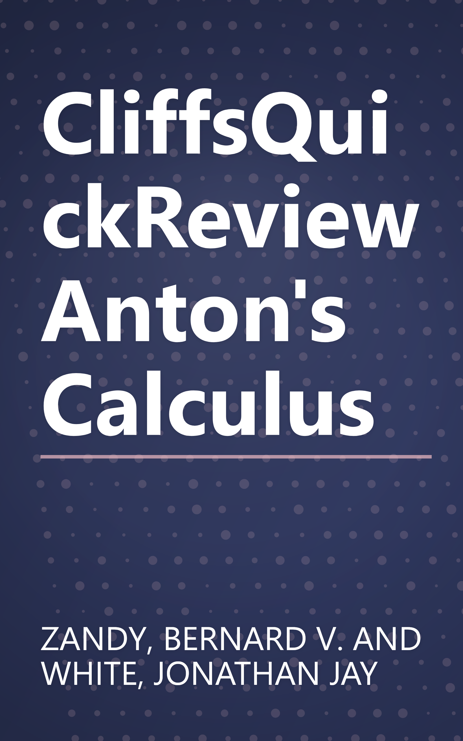 CliffsQuickReview Anton's Calculus book cover