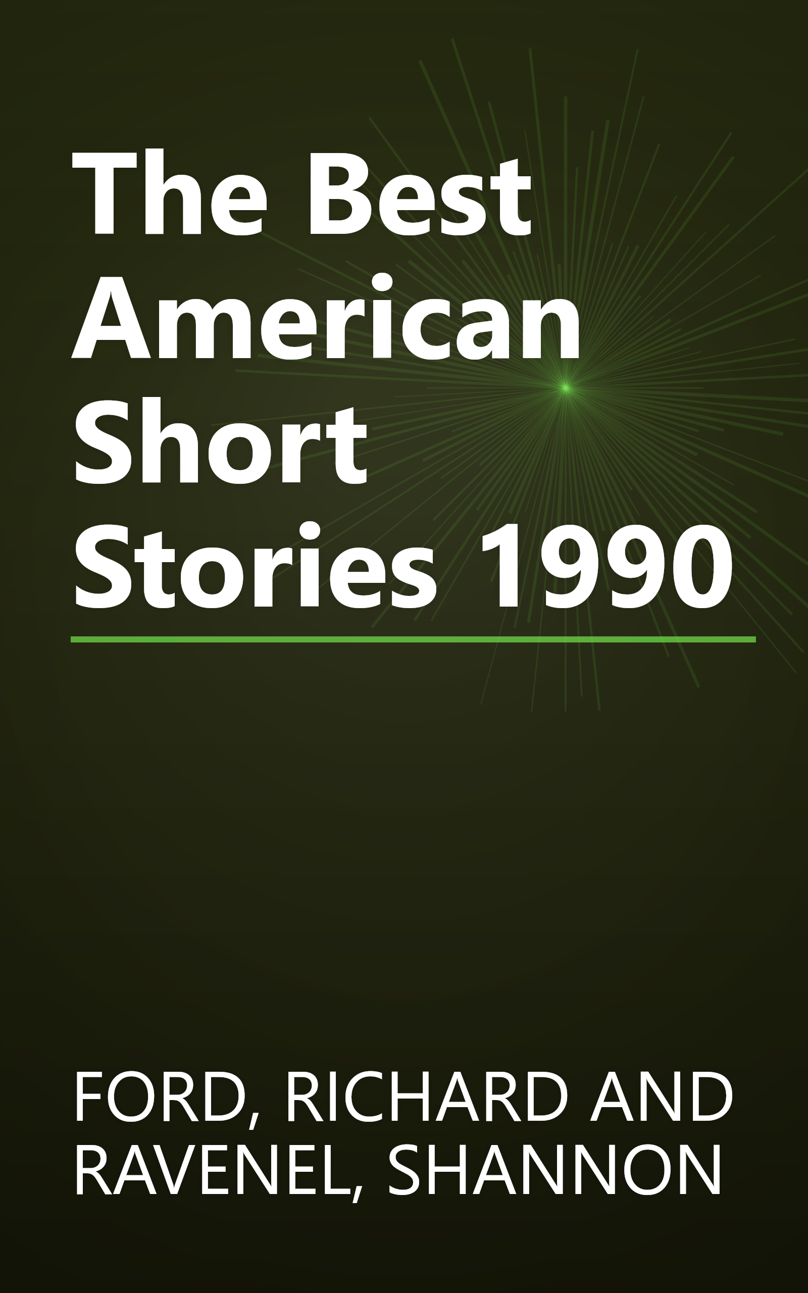 The Best American Short Stories 1990 book cover