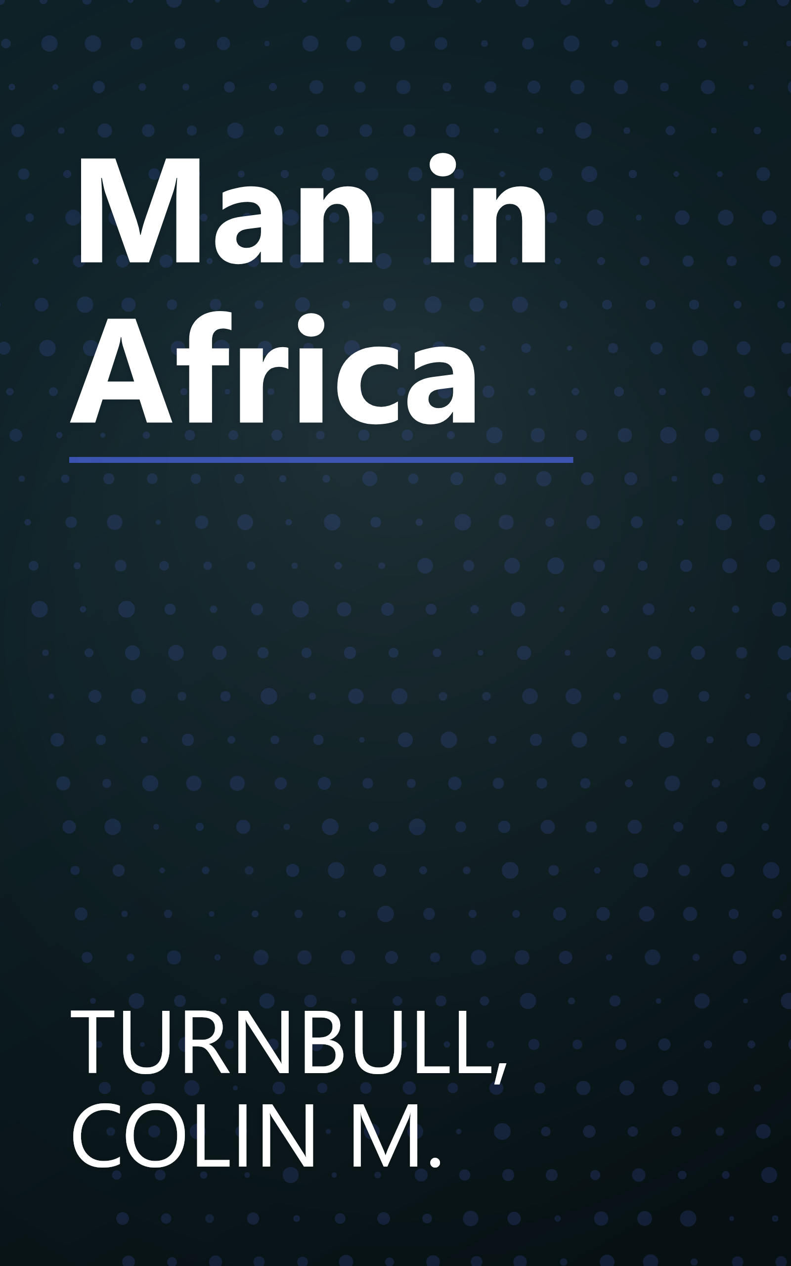 Man in Africa book cover