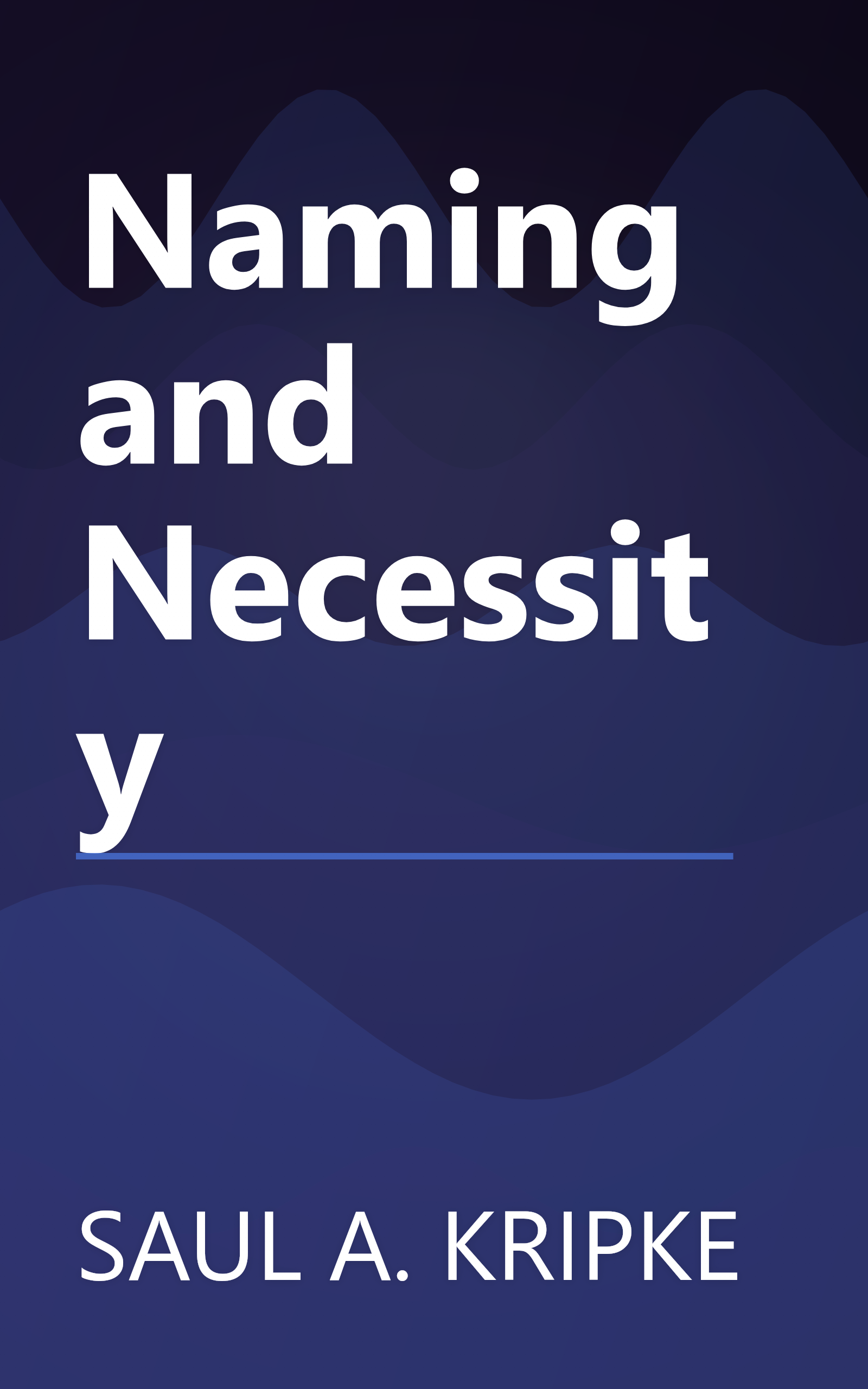 Naming and Necessity book cover