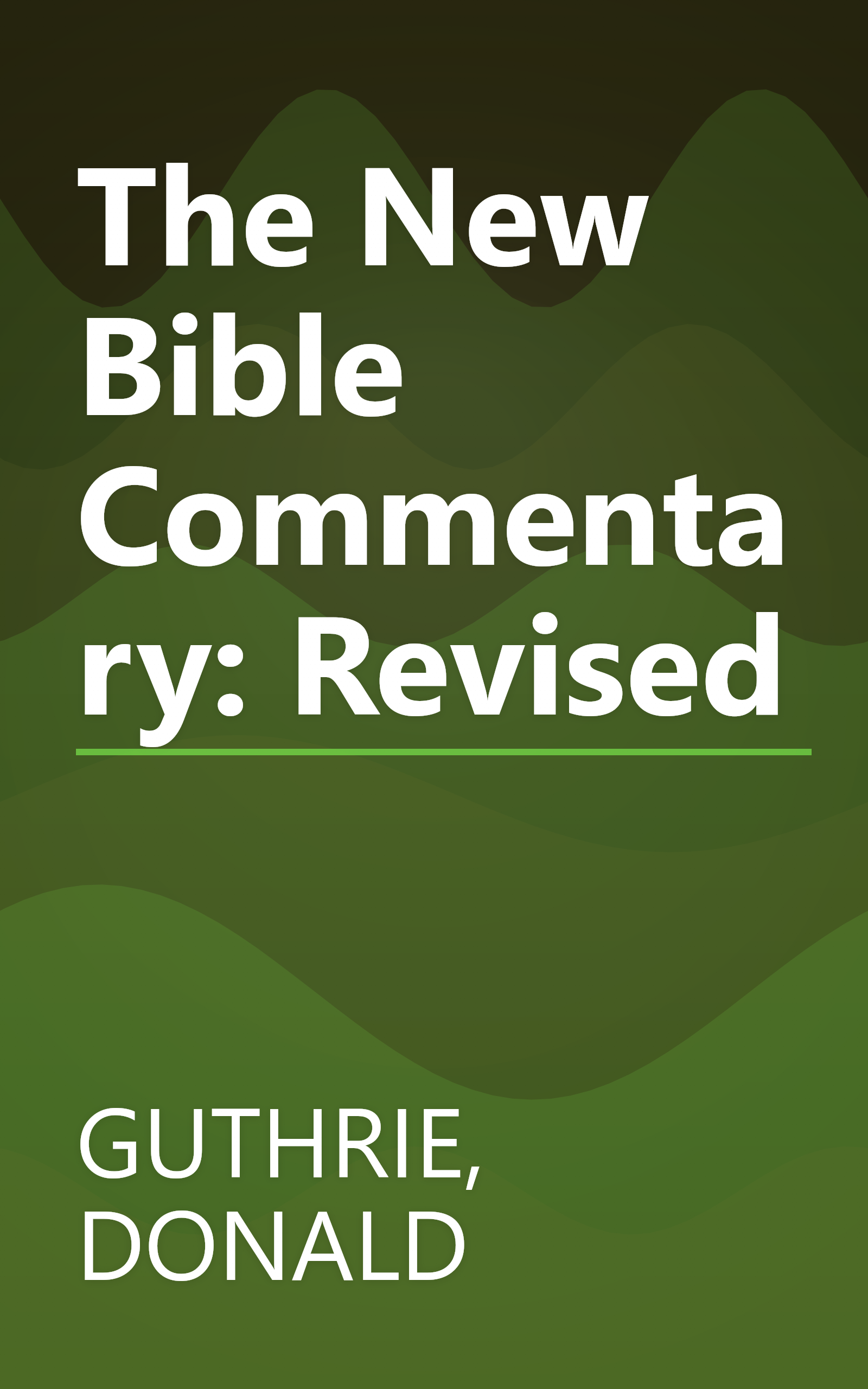 The New Bible Commentary: Revised book cover
