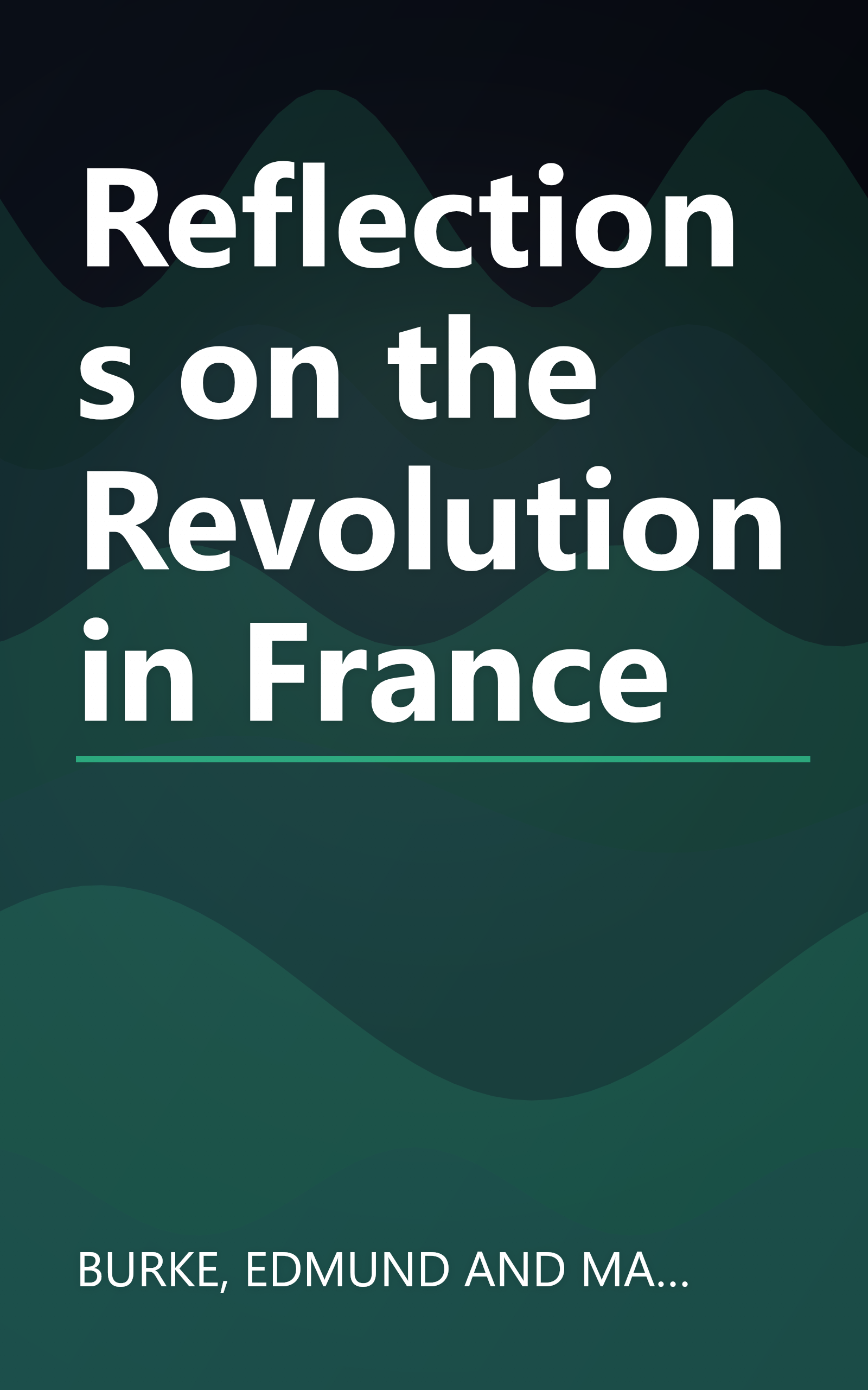 Reflections on the Revolution in France book cover