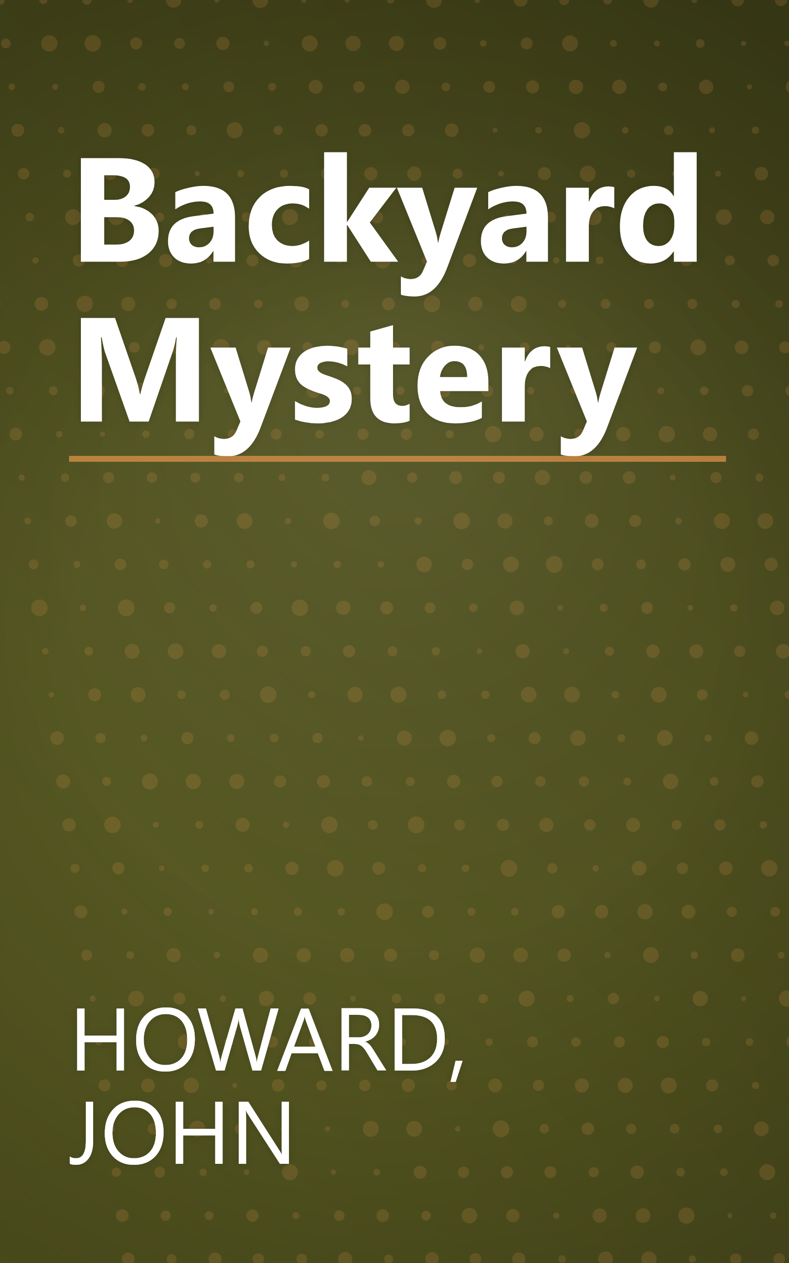 Backyard Mystery book cover