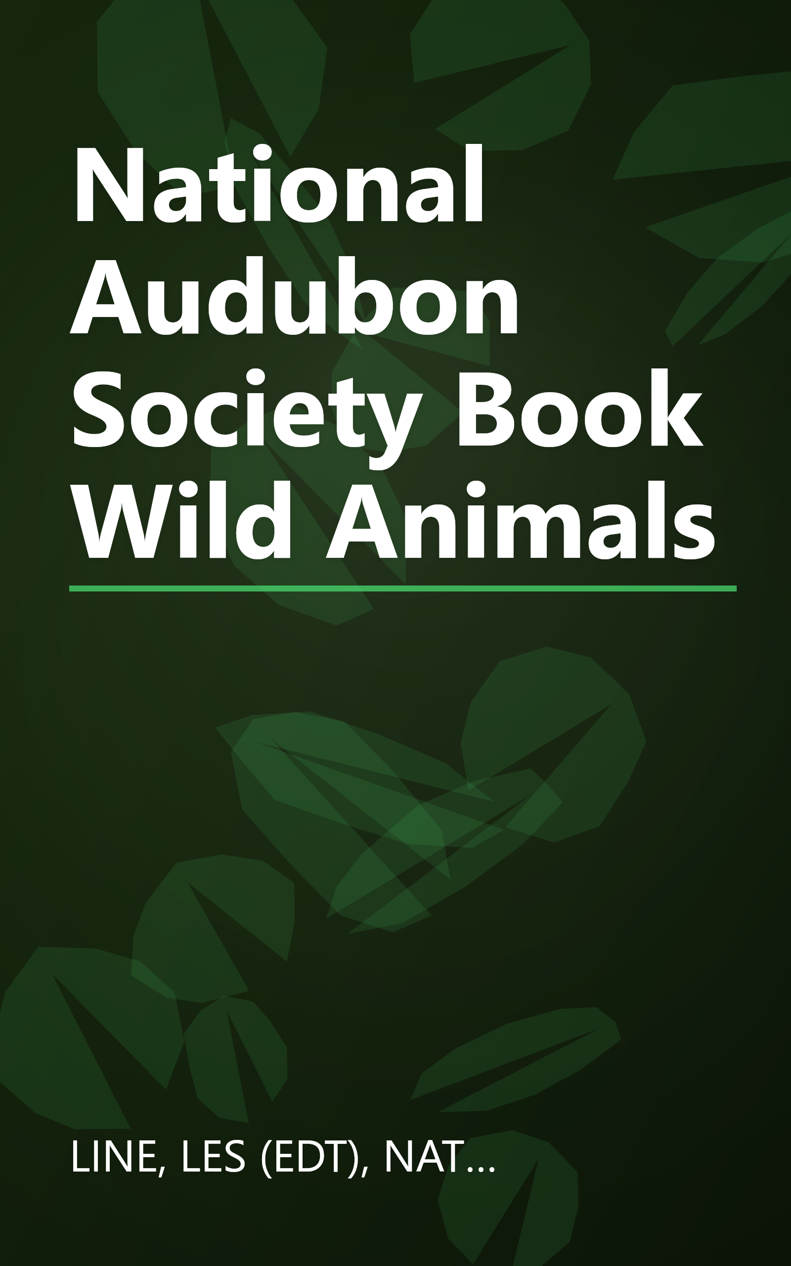 National Audubon Society Book Wild Animals book cover