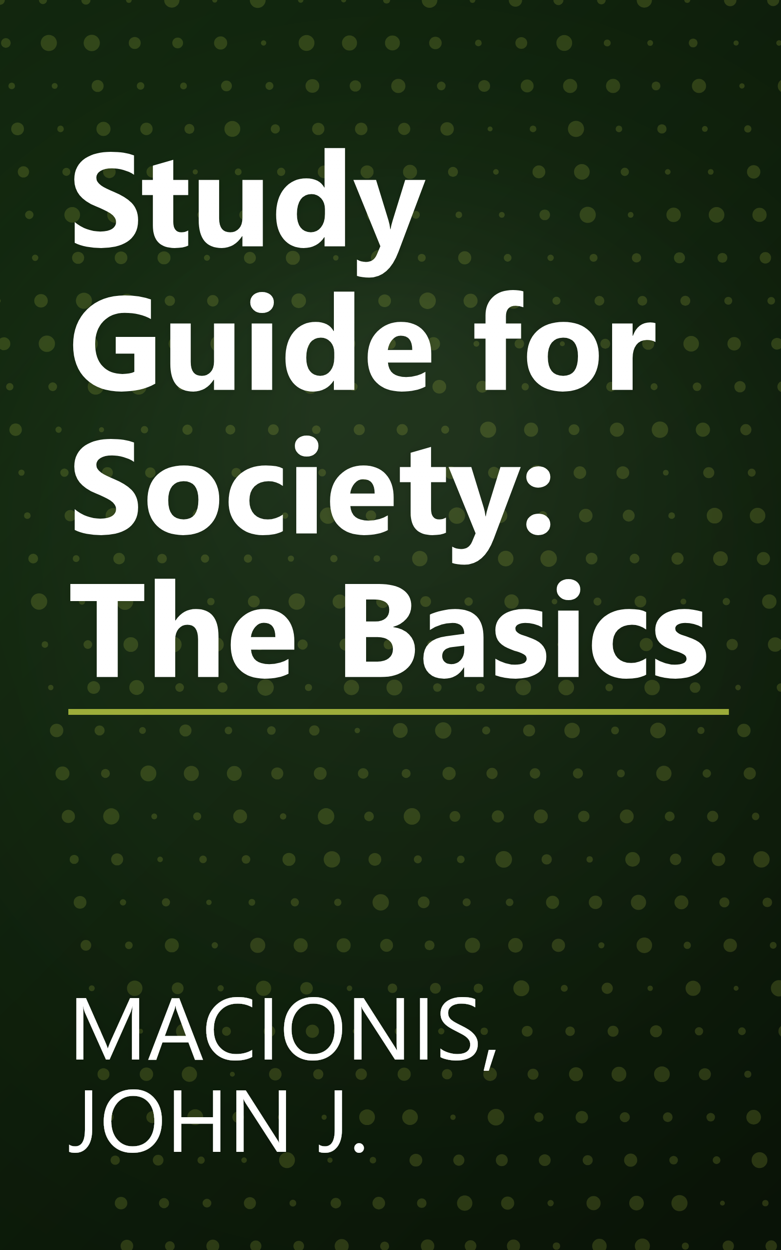 Study Guide for Society: The Basics book cover