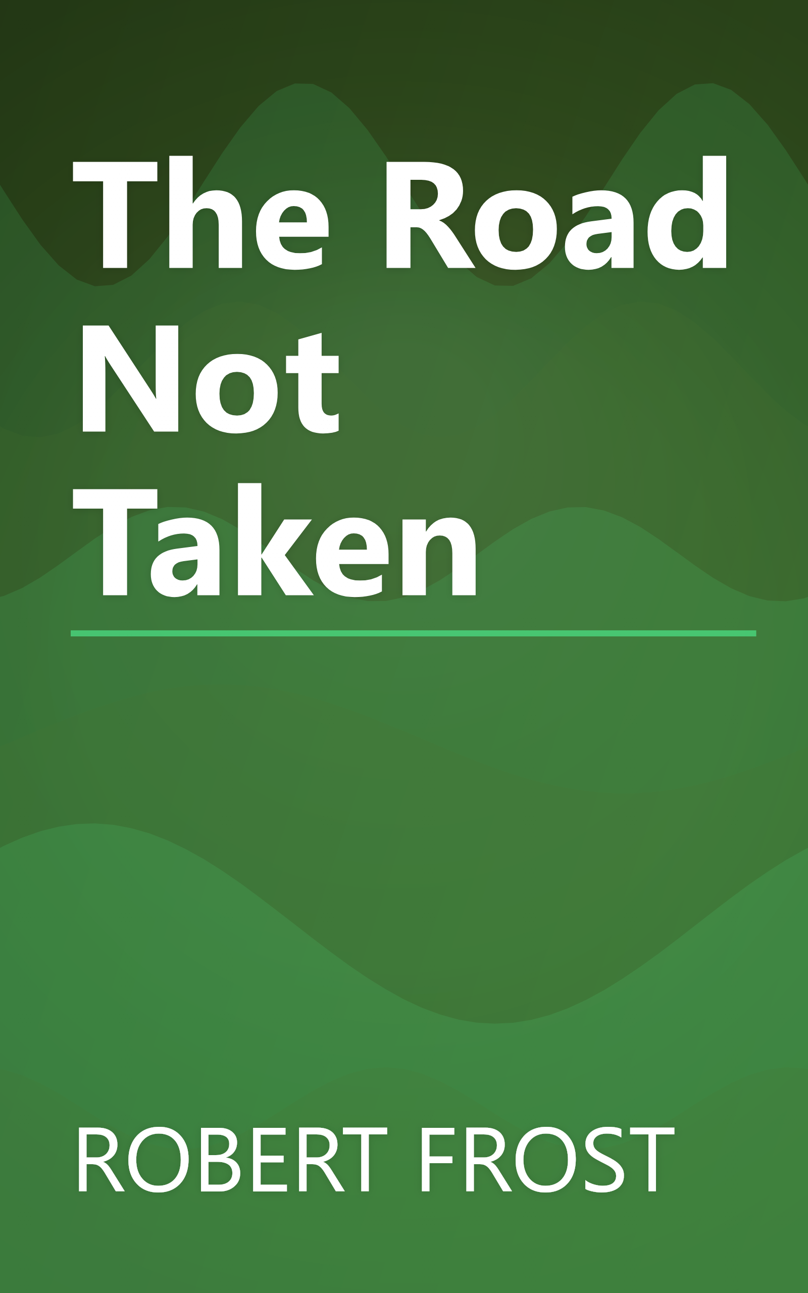 The Road Not Taken book cover