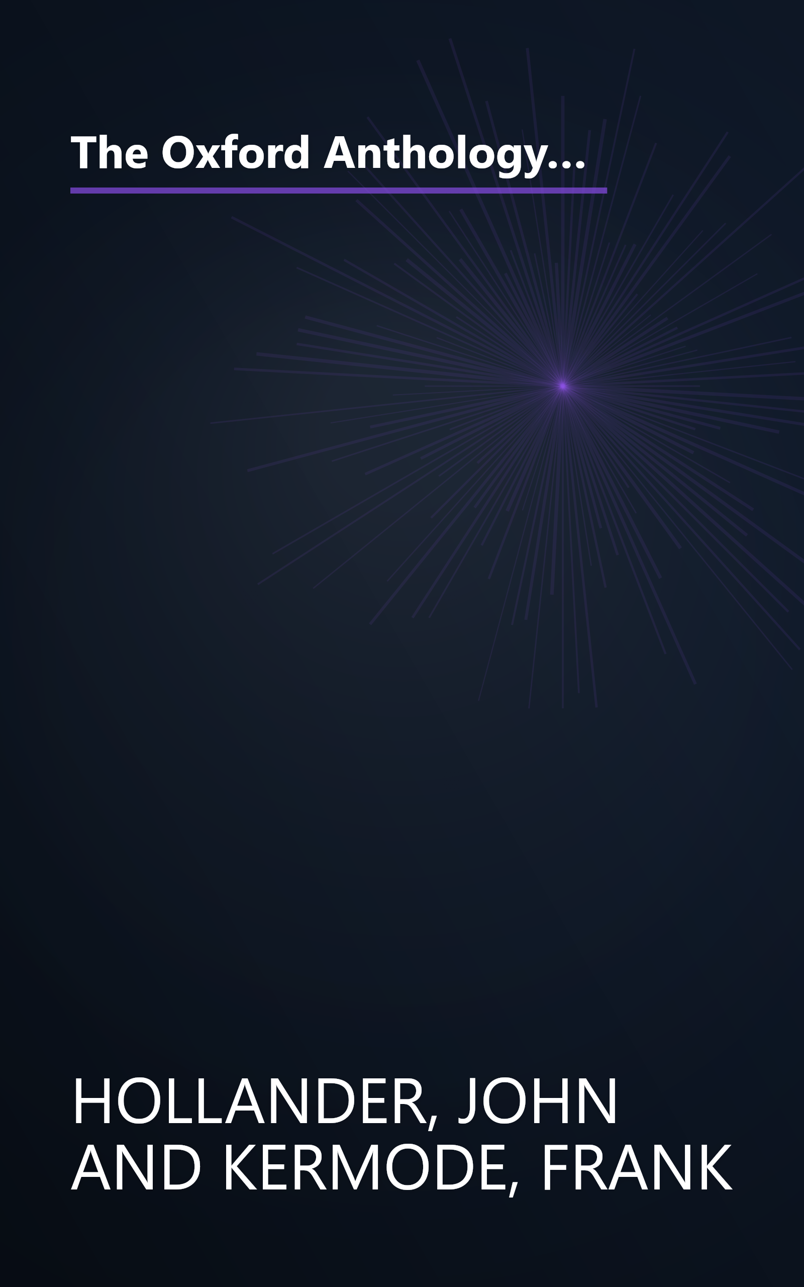 The Oxford Anthology of English Literature: Volume I: The Middle Ages through the Eighteenth Century (Middle Ages Through the Eighteenth Century) book cover