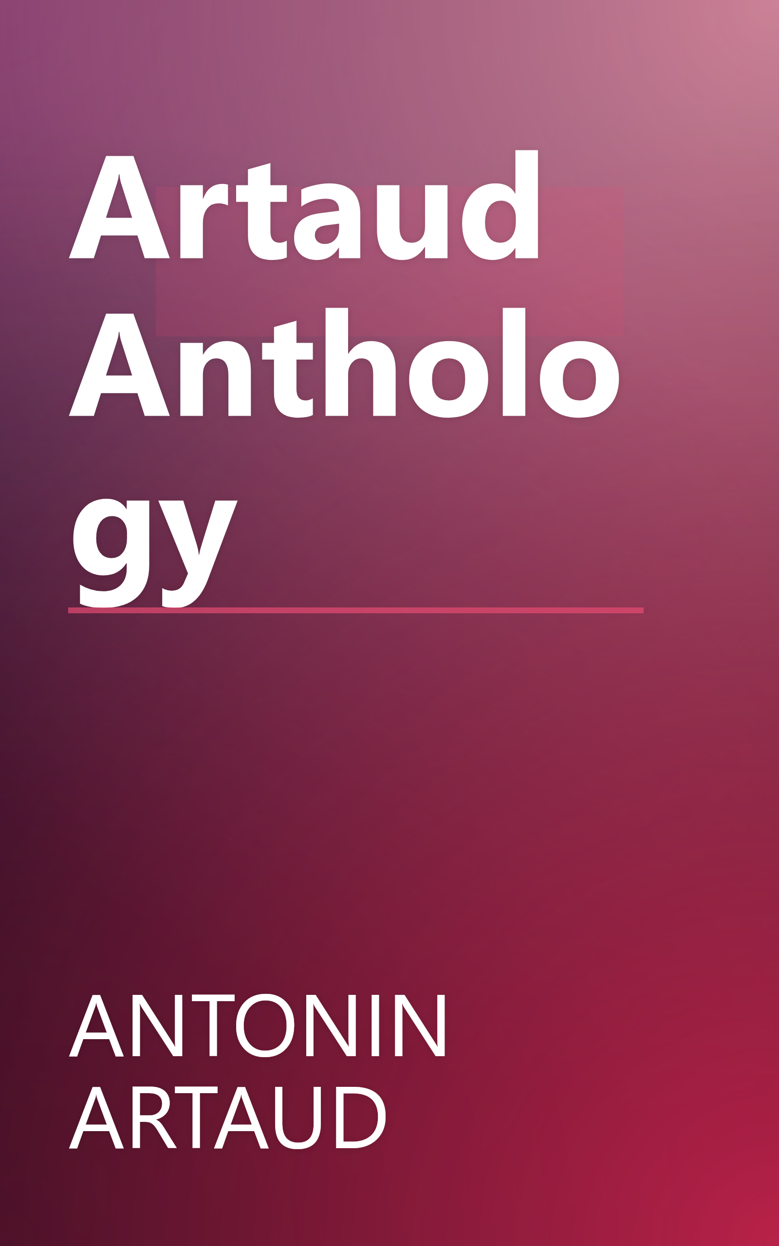 Artaud Anthology book cover