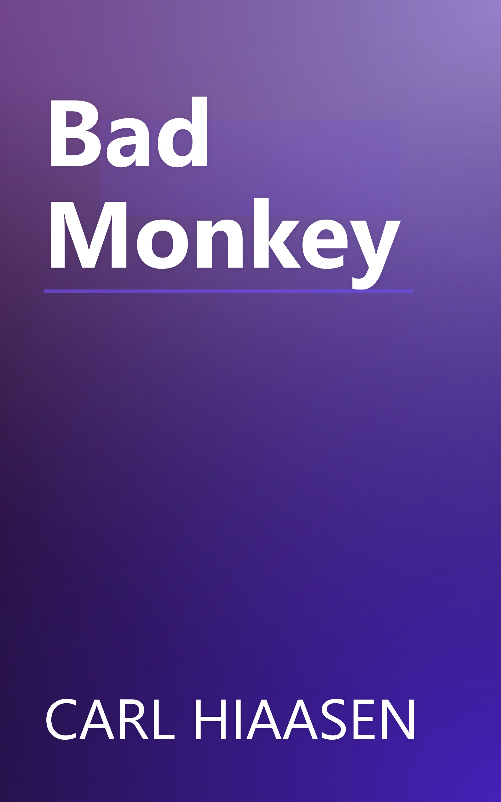 Bad Monkey book cover