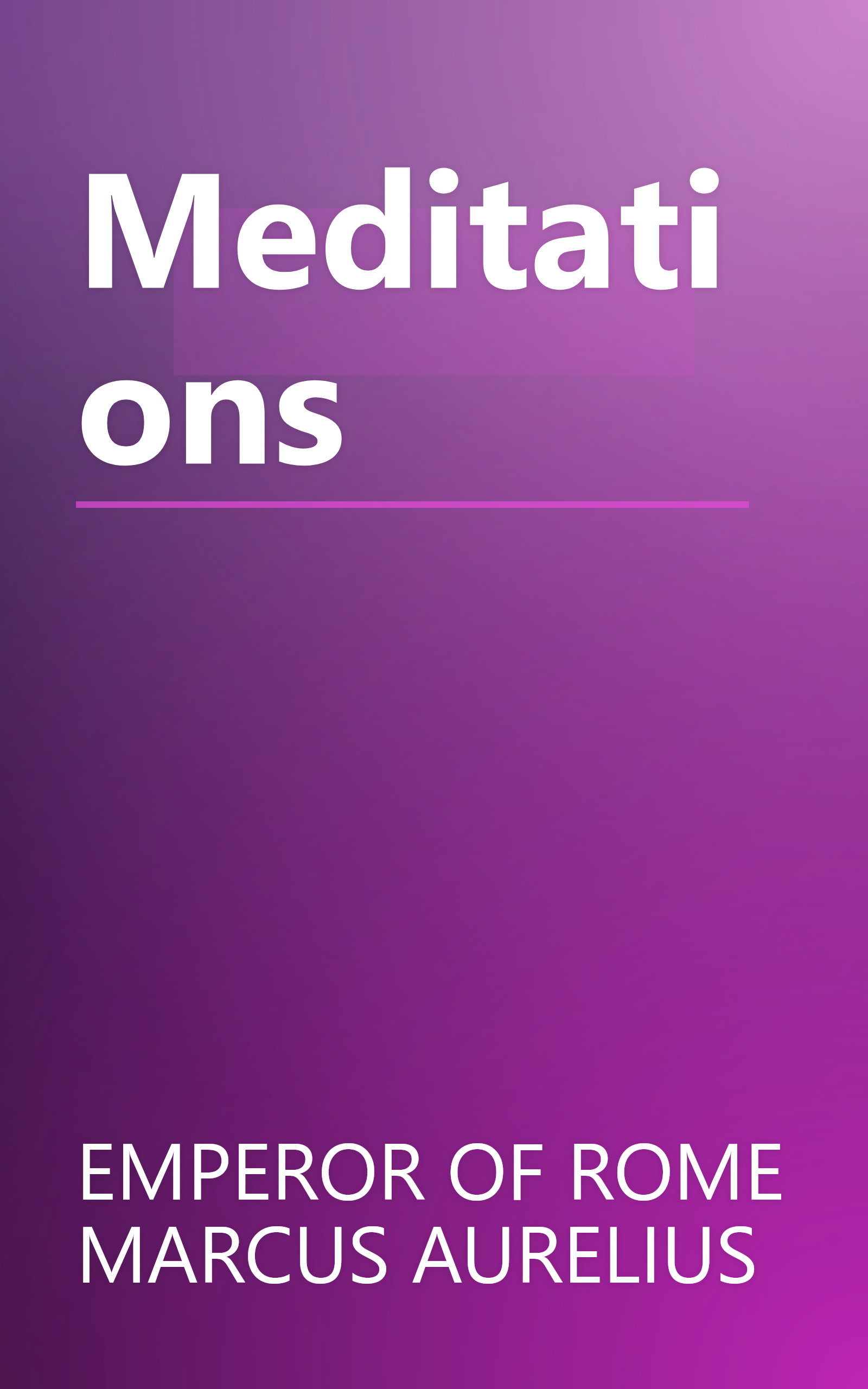 Meditations book cover