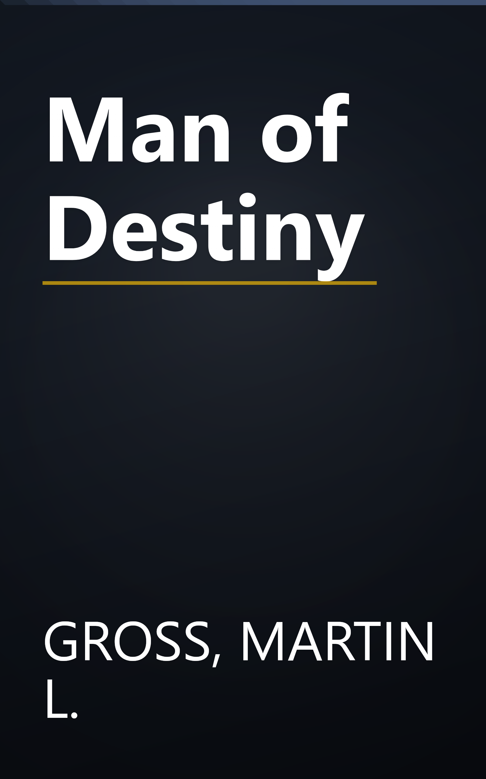 Man of Destiny book cover