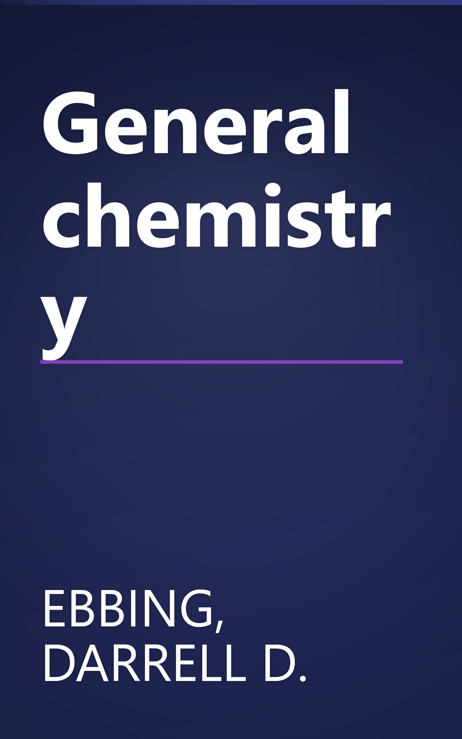 General chemistry book cover