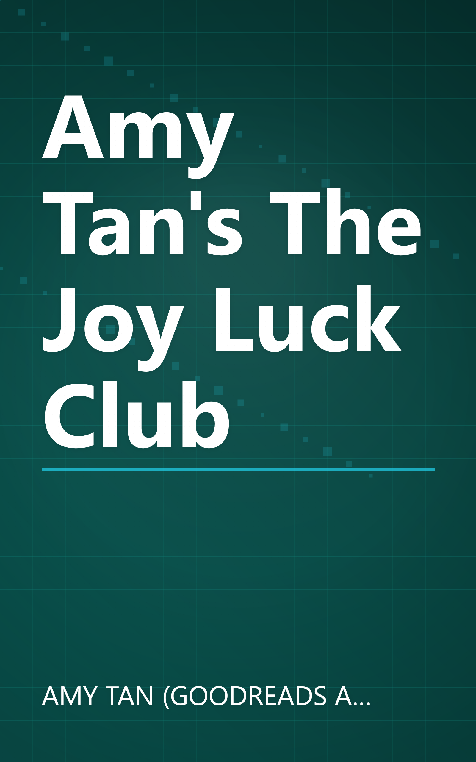 Amy Tan's The Joy Luck Club book cover