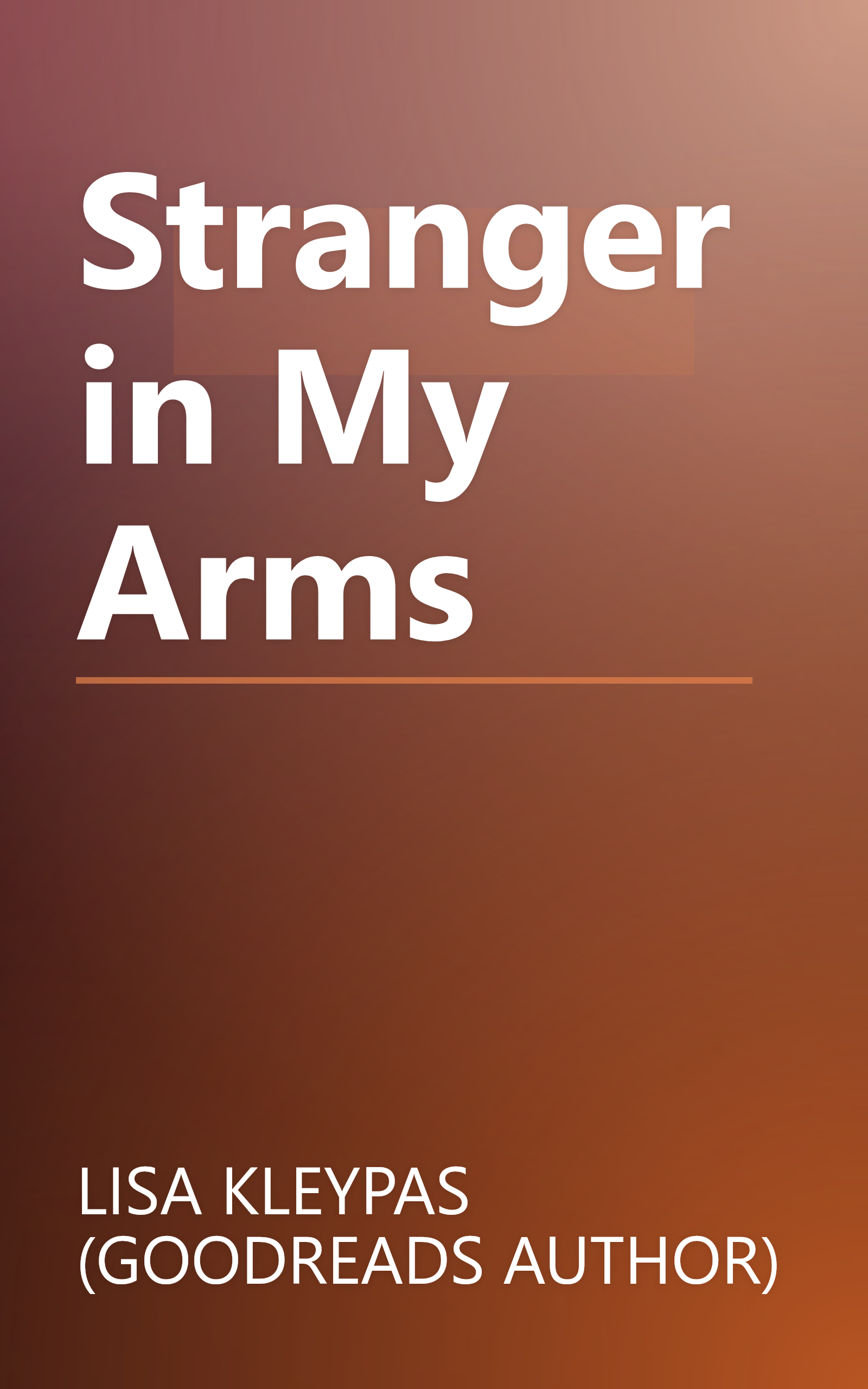 Stranger in My Arms book cover