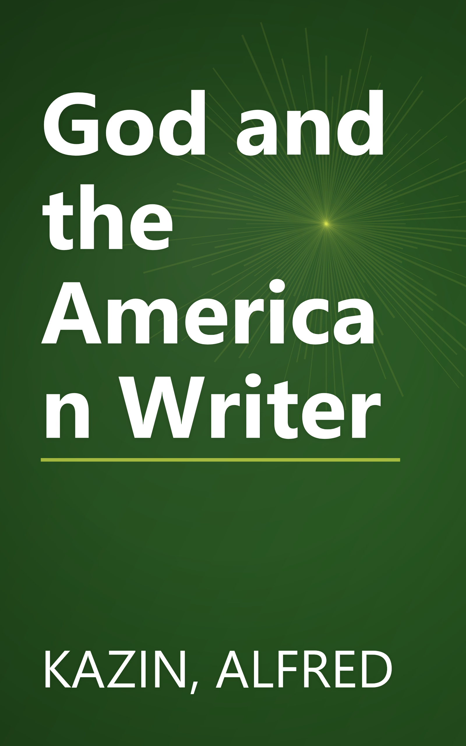 God and the American Writer book cover