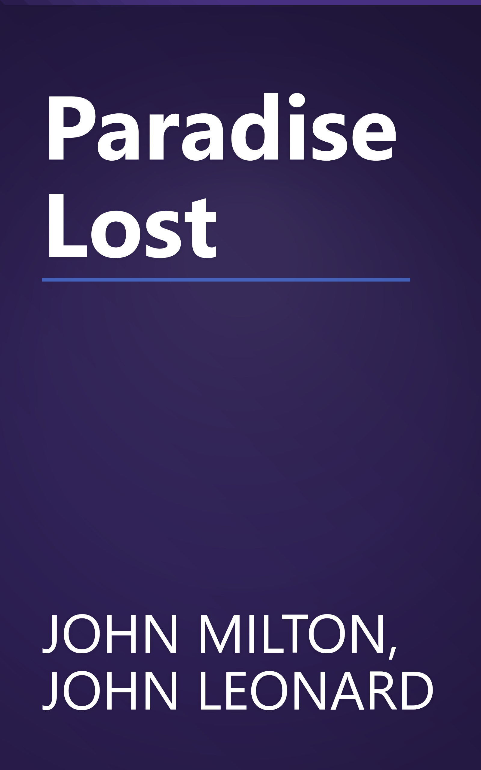 Paradise Lost book cover