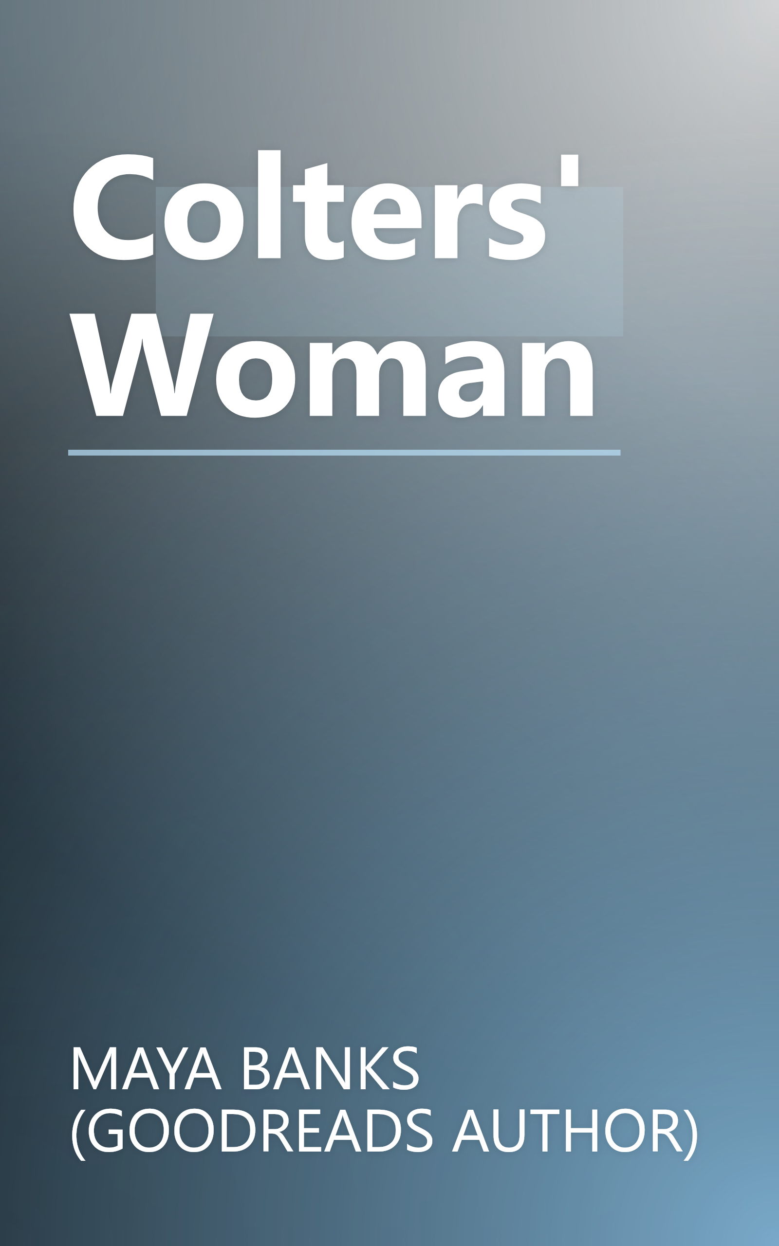 Colters' Woman book cover