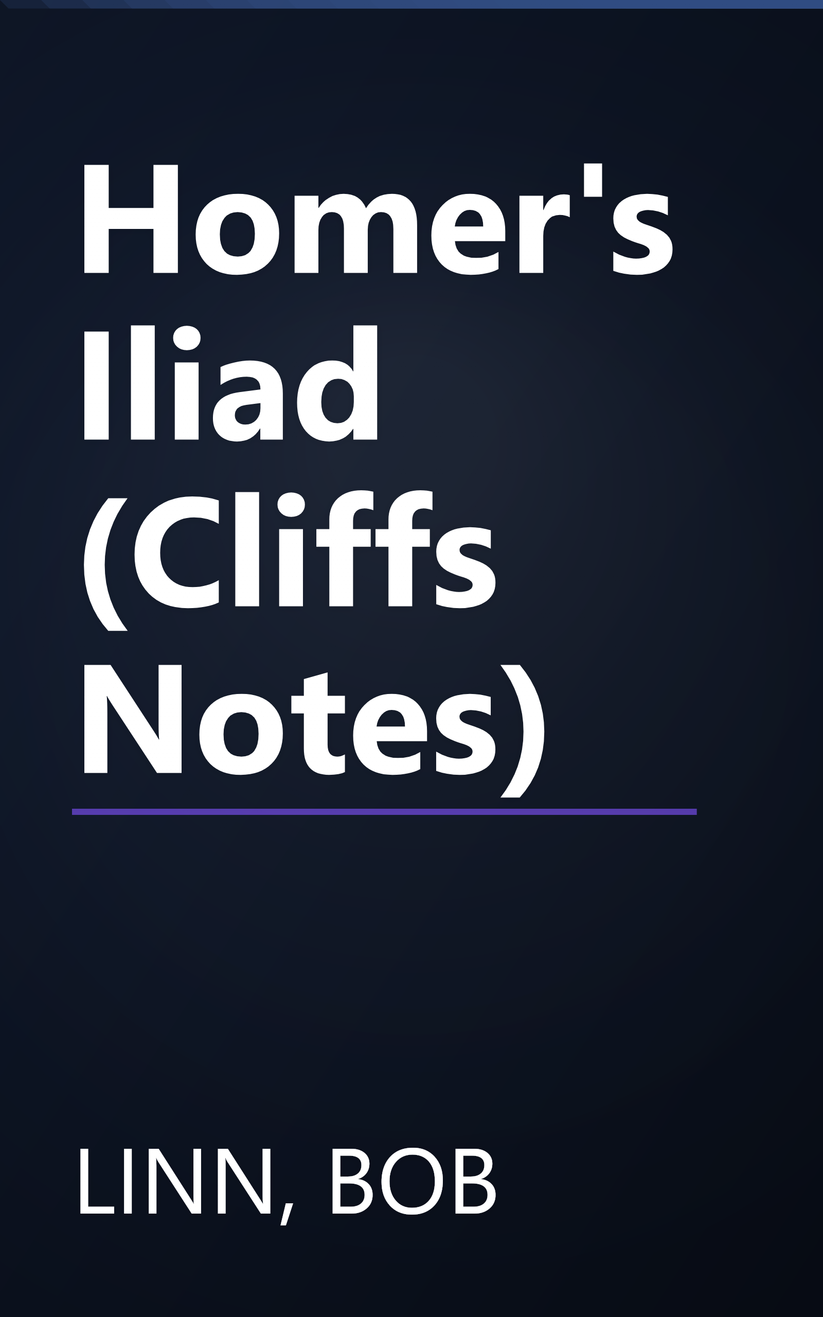 Homer's Iliad (Cliffs Notes) book cover