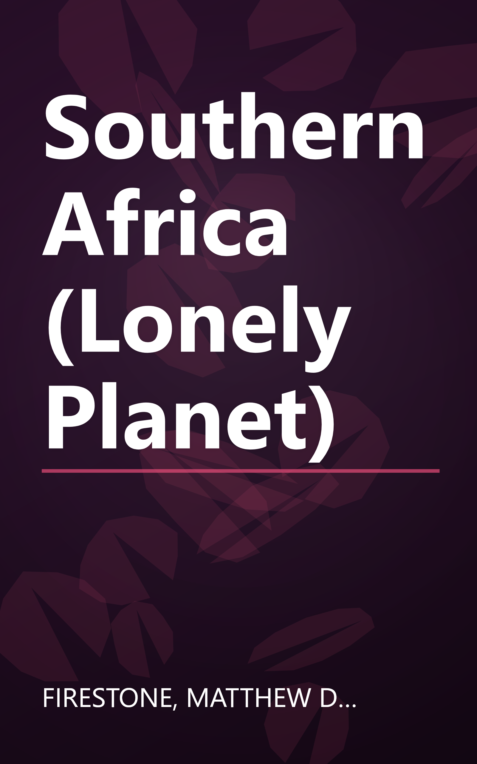 Southern Africa (Lonely Planet) book cover