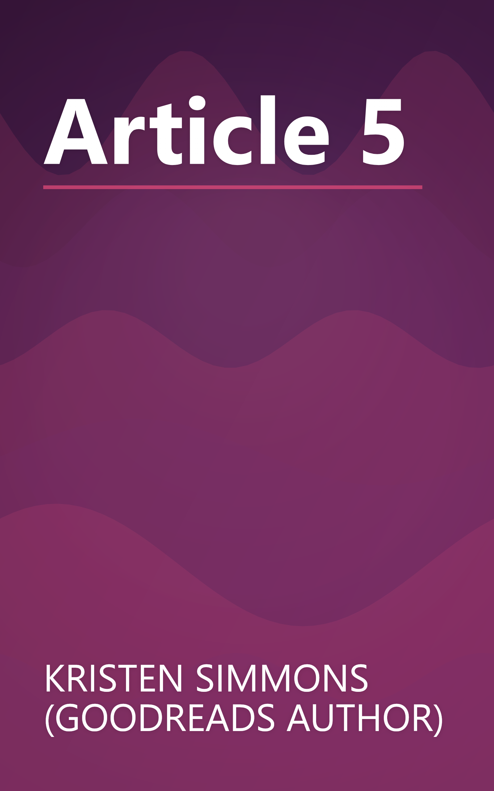 Article 5 book cover