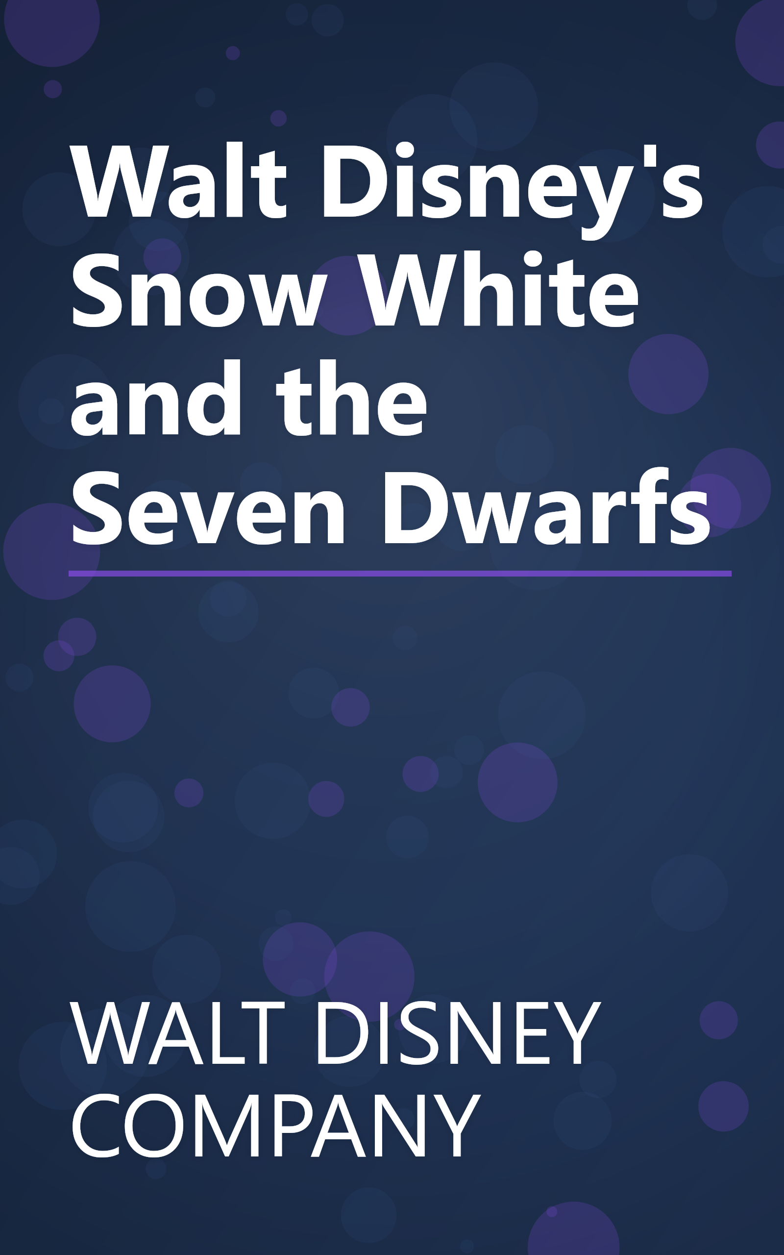 Walt Disney's Snow White and the Seven Dwarfs book cover