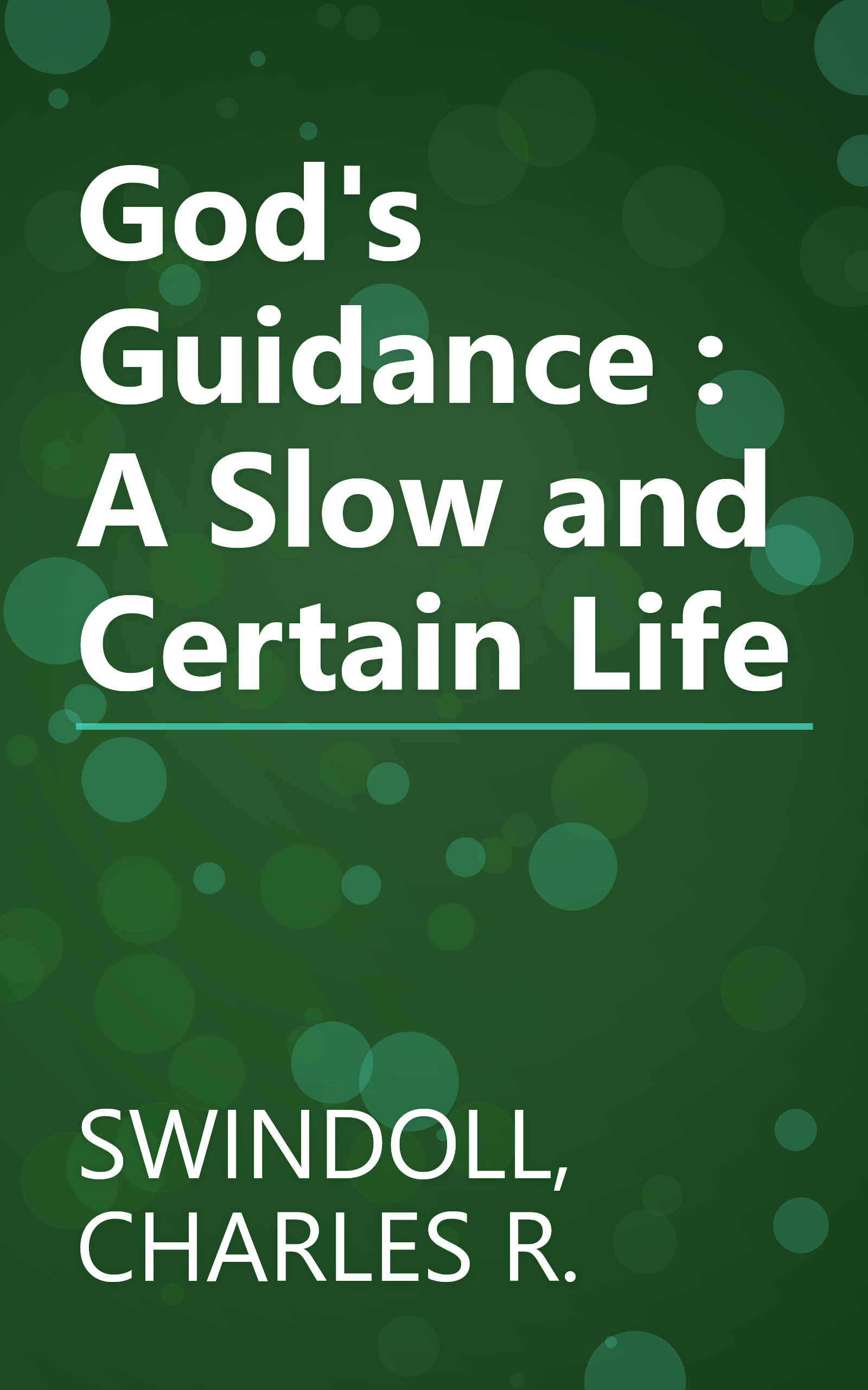 God's Guidance : A Slow and Certain Life book cover