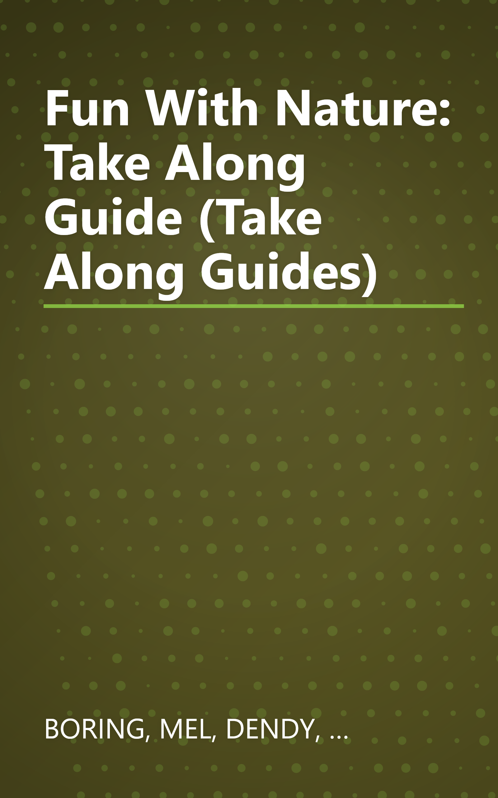 Fun With Nature: Take Along Guide (Take Along Guides) book cover