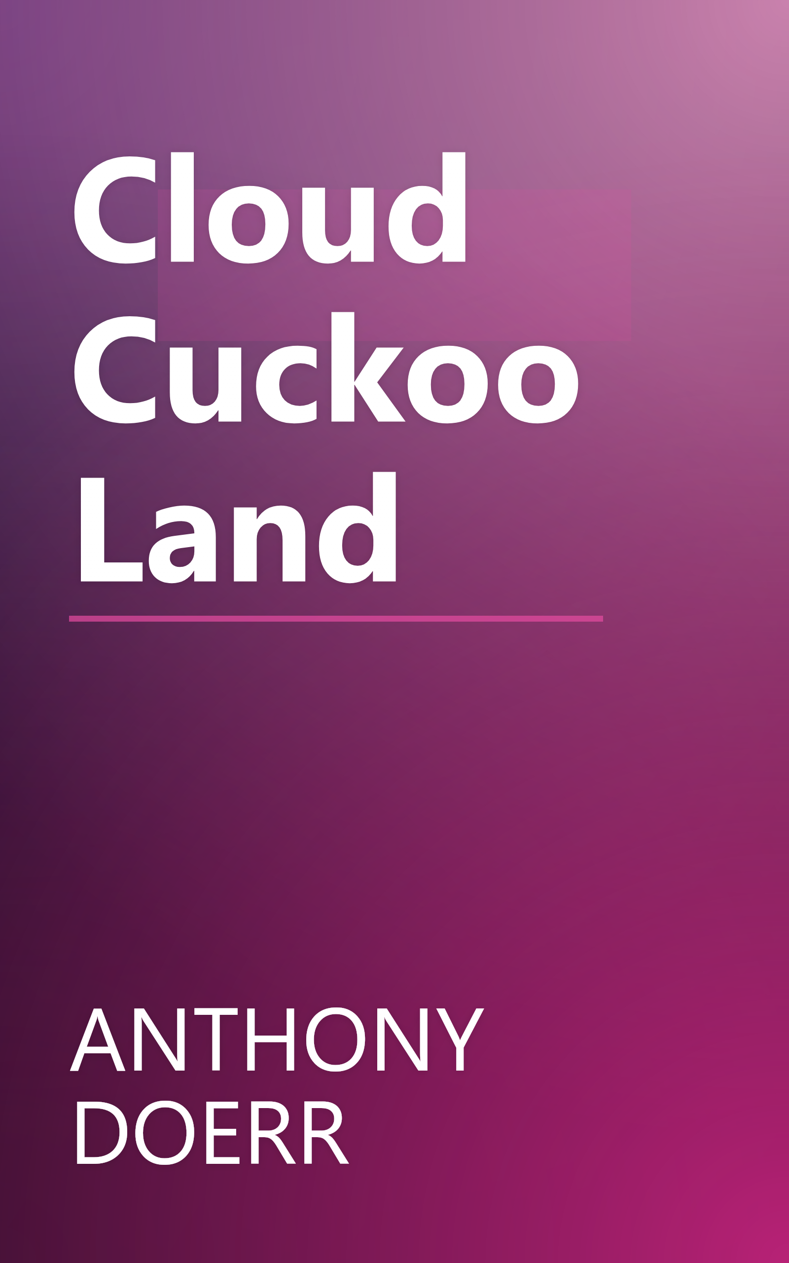 Cloud Cuckoo Land book cover