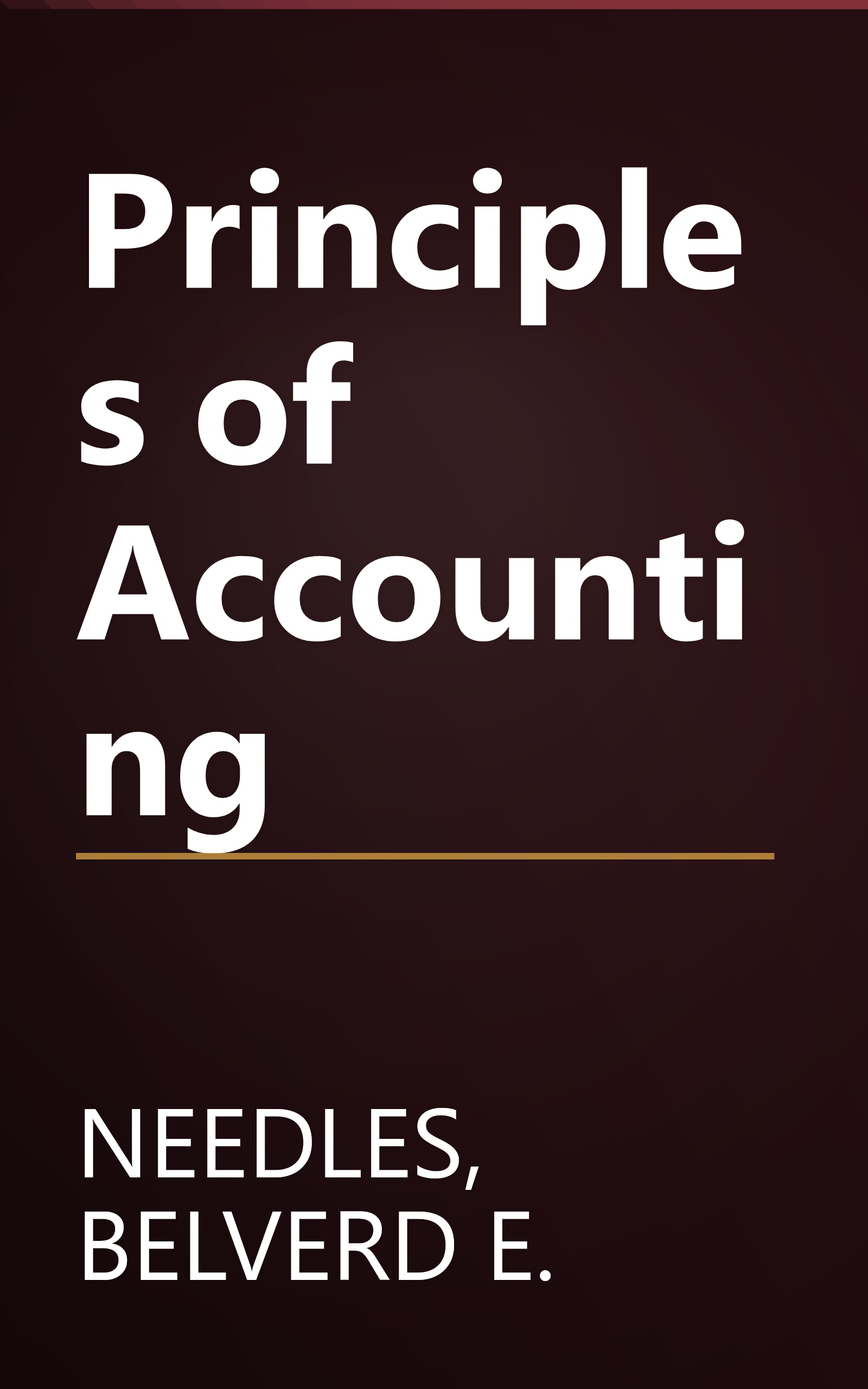 Principles of Accounting book cover