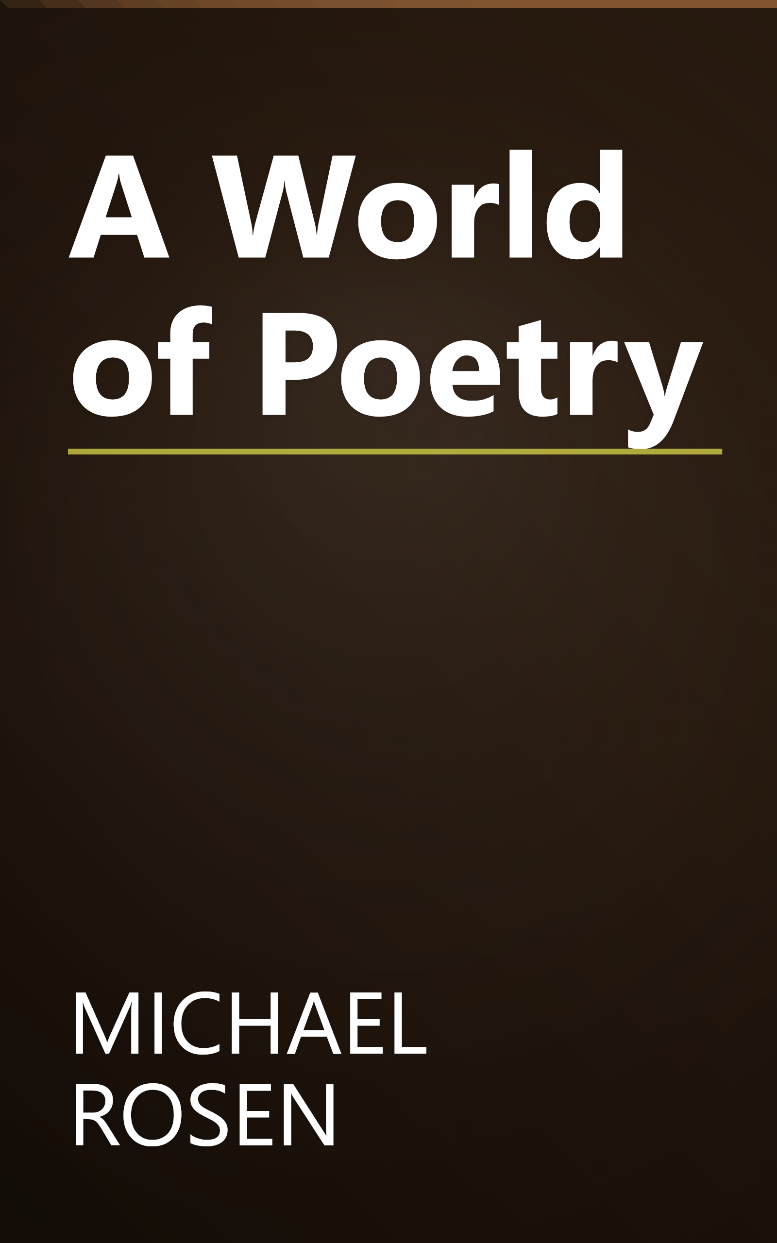 A World of Poetry book cover