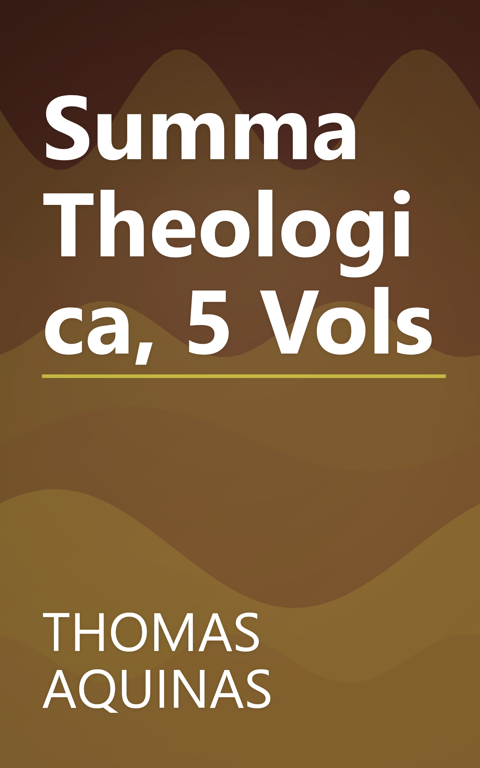 Summa Theologica, 5 Vols book cover