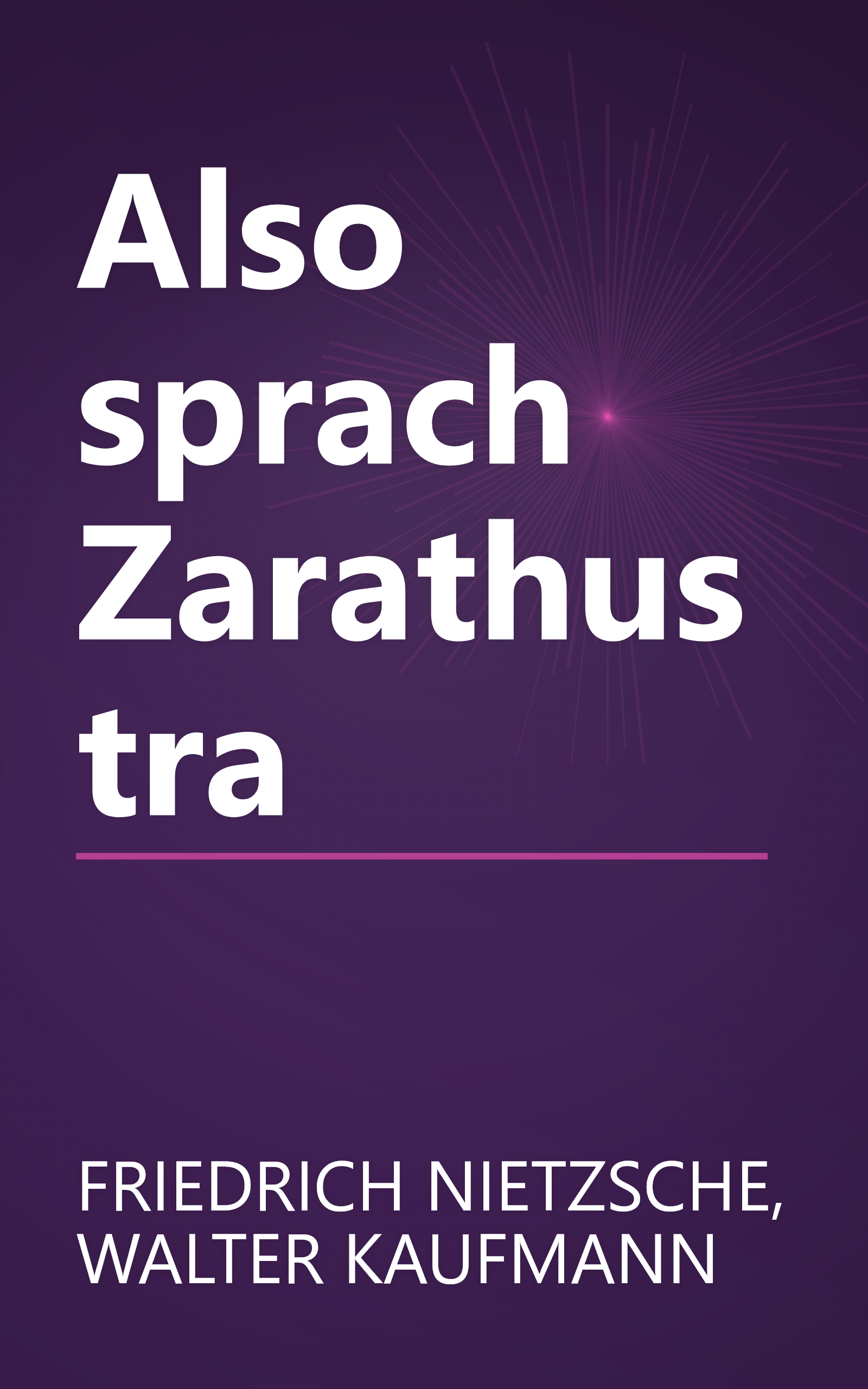 Also sprach Zarathustra book cover