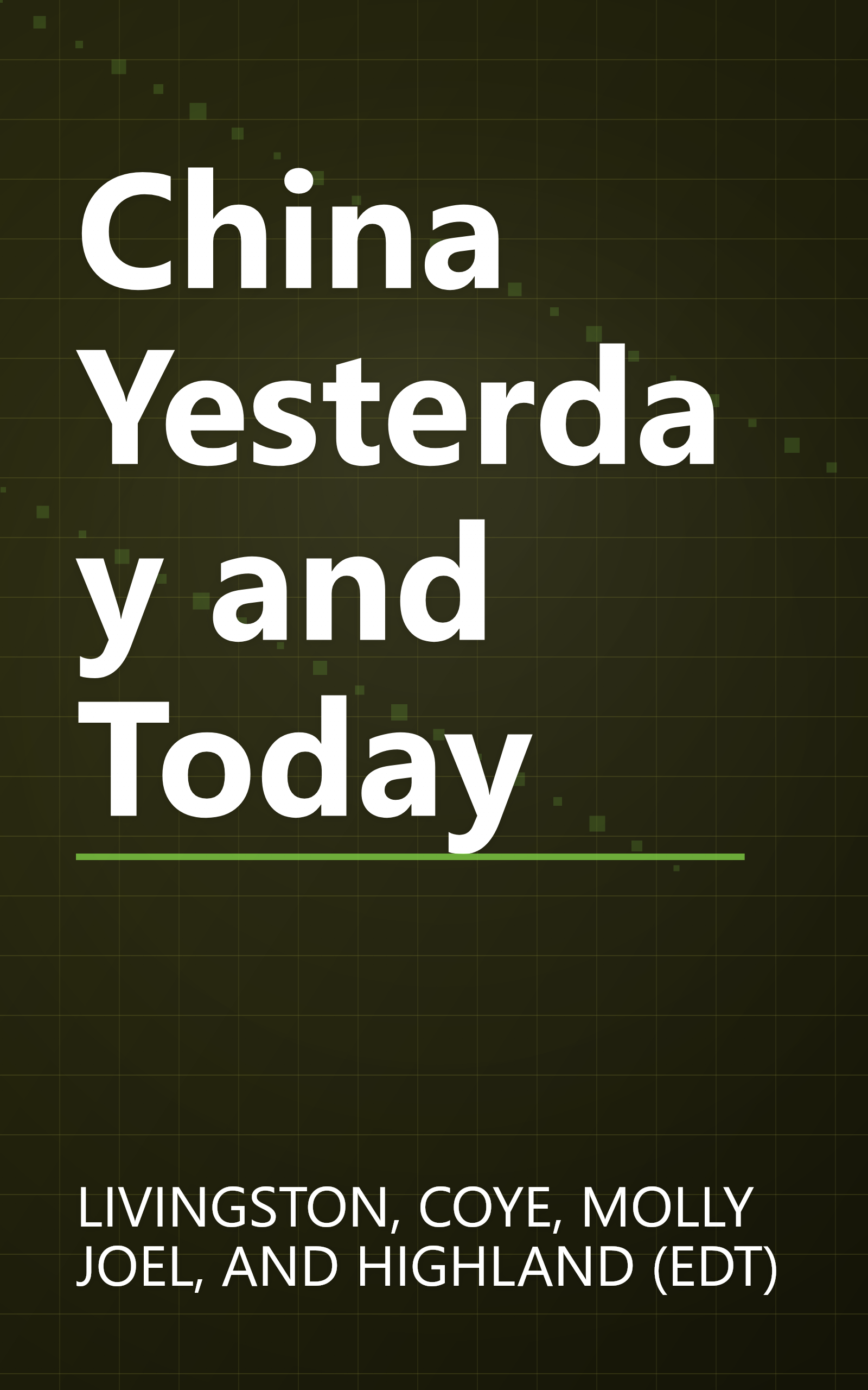 China Yesterday and Today book cover