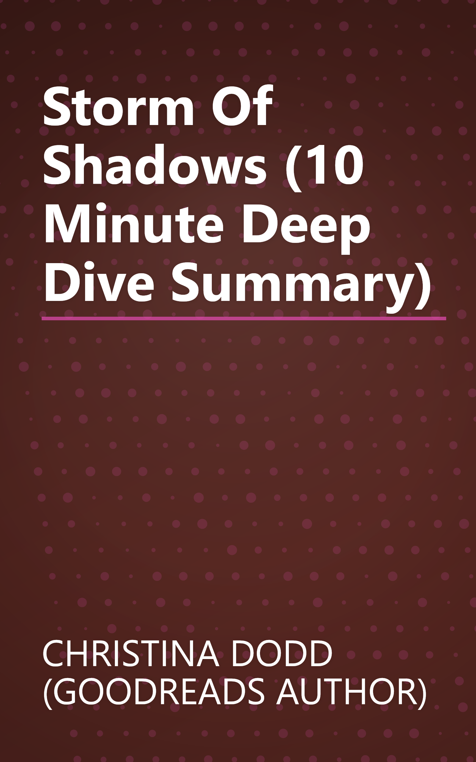 Storm Of Shadows (10 Minute   Deep Dive Summary) book cover