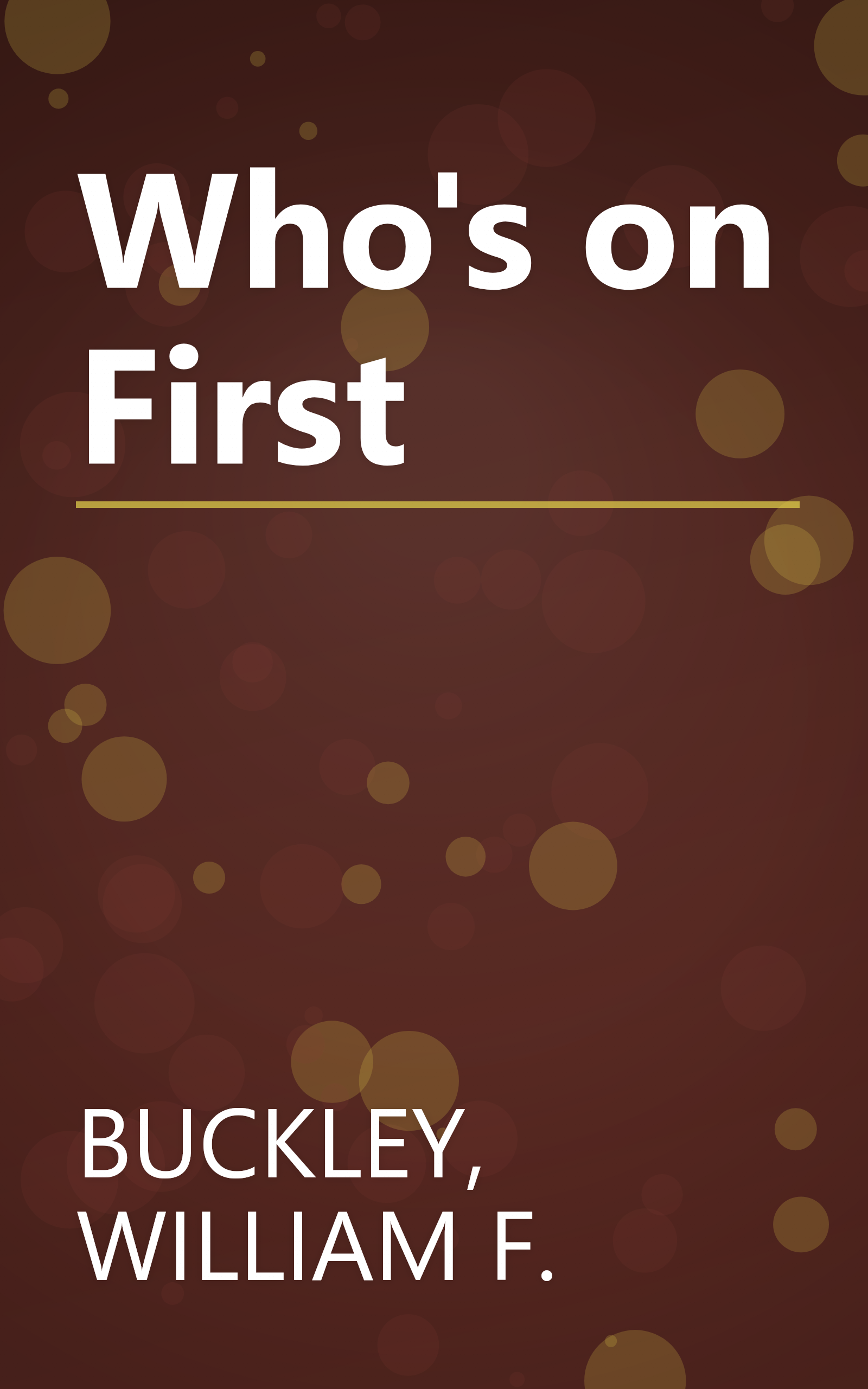 Who's on First book cover
