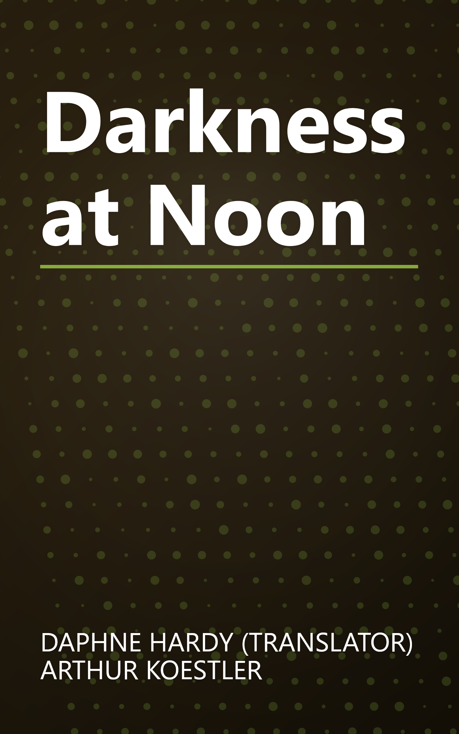Darkness at Noon book cover