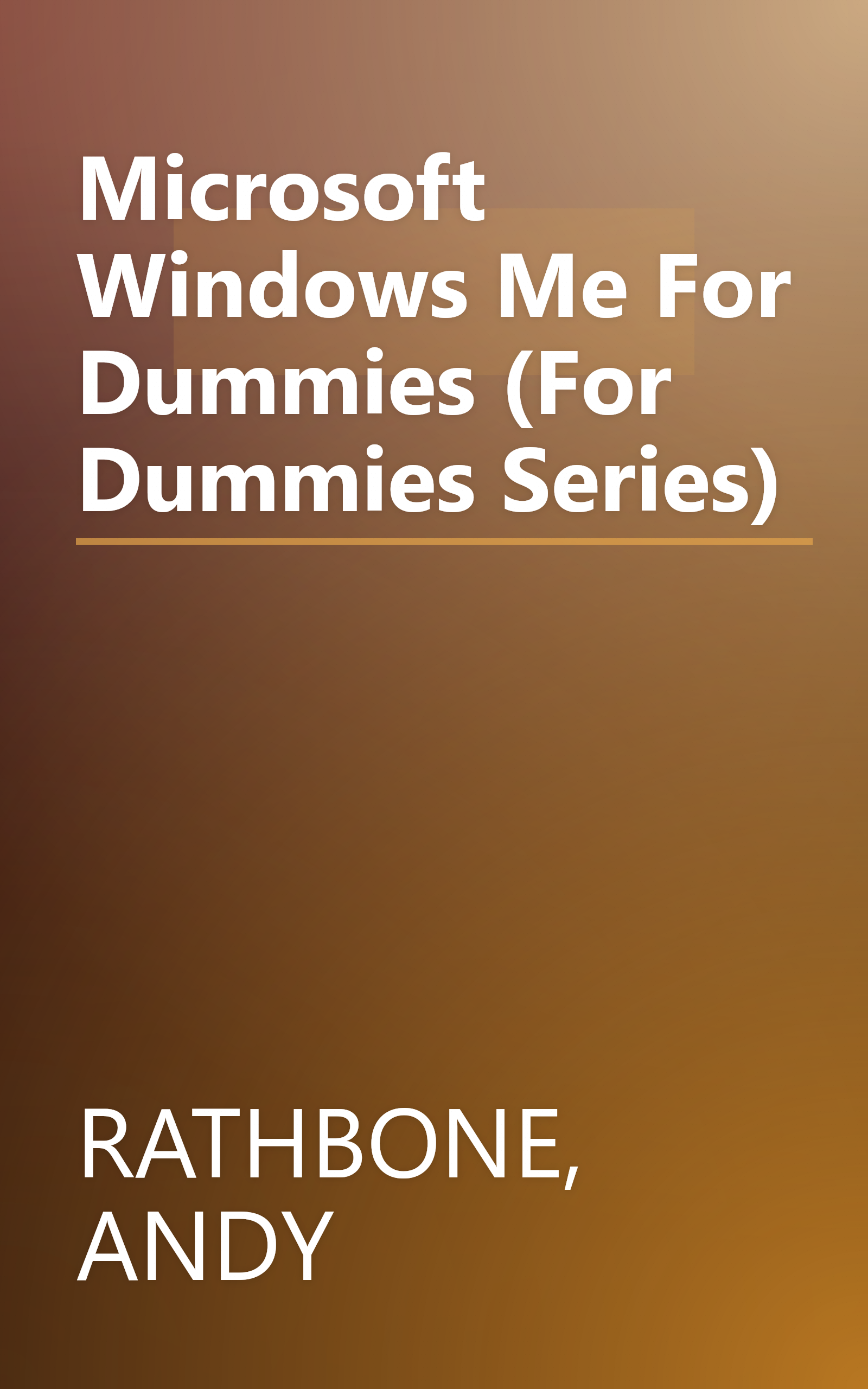 Microsoft Windows Me For Dummies (For Dummies Series) book cover