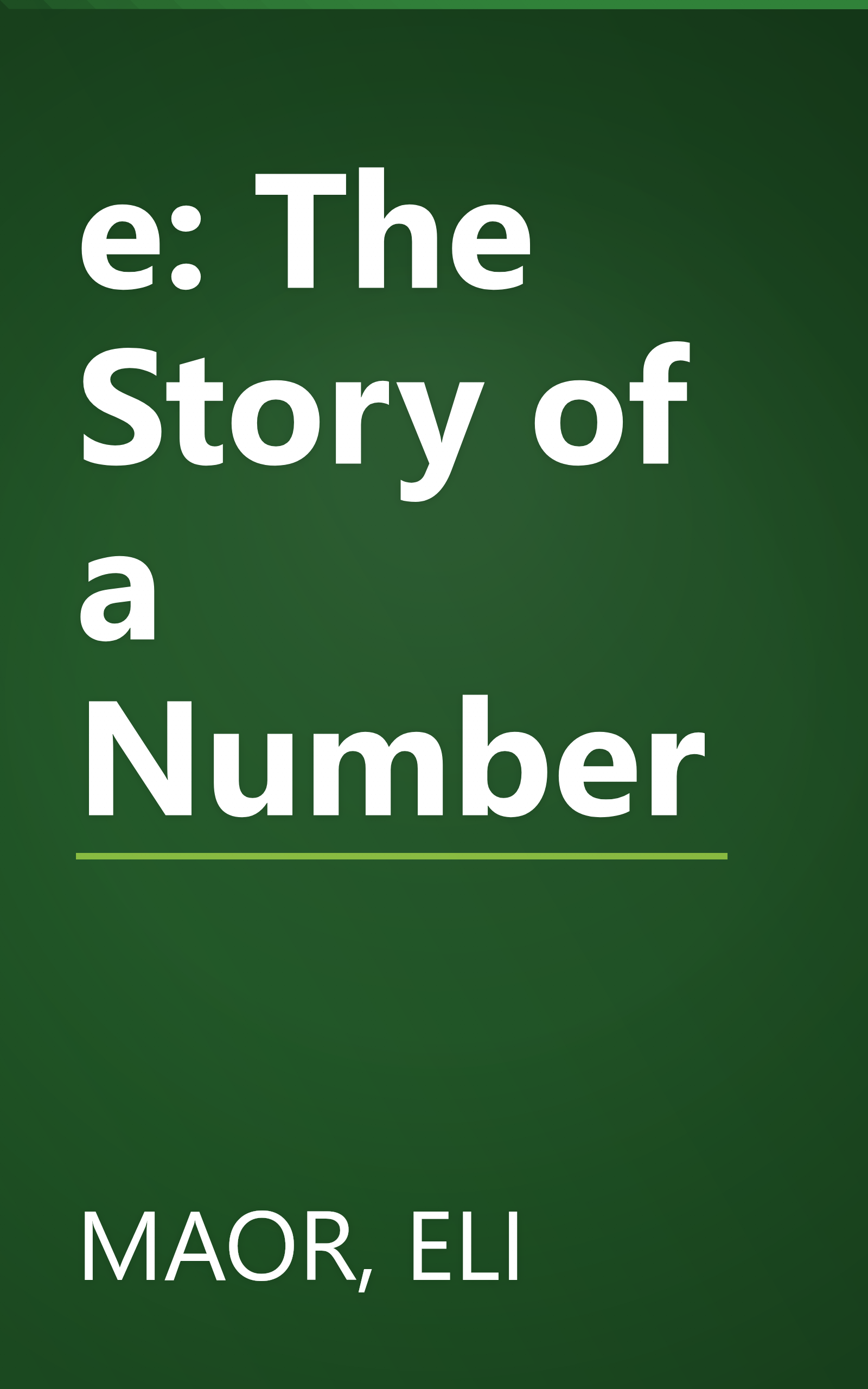 e: The Story of a Number book cover