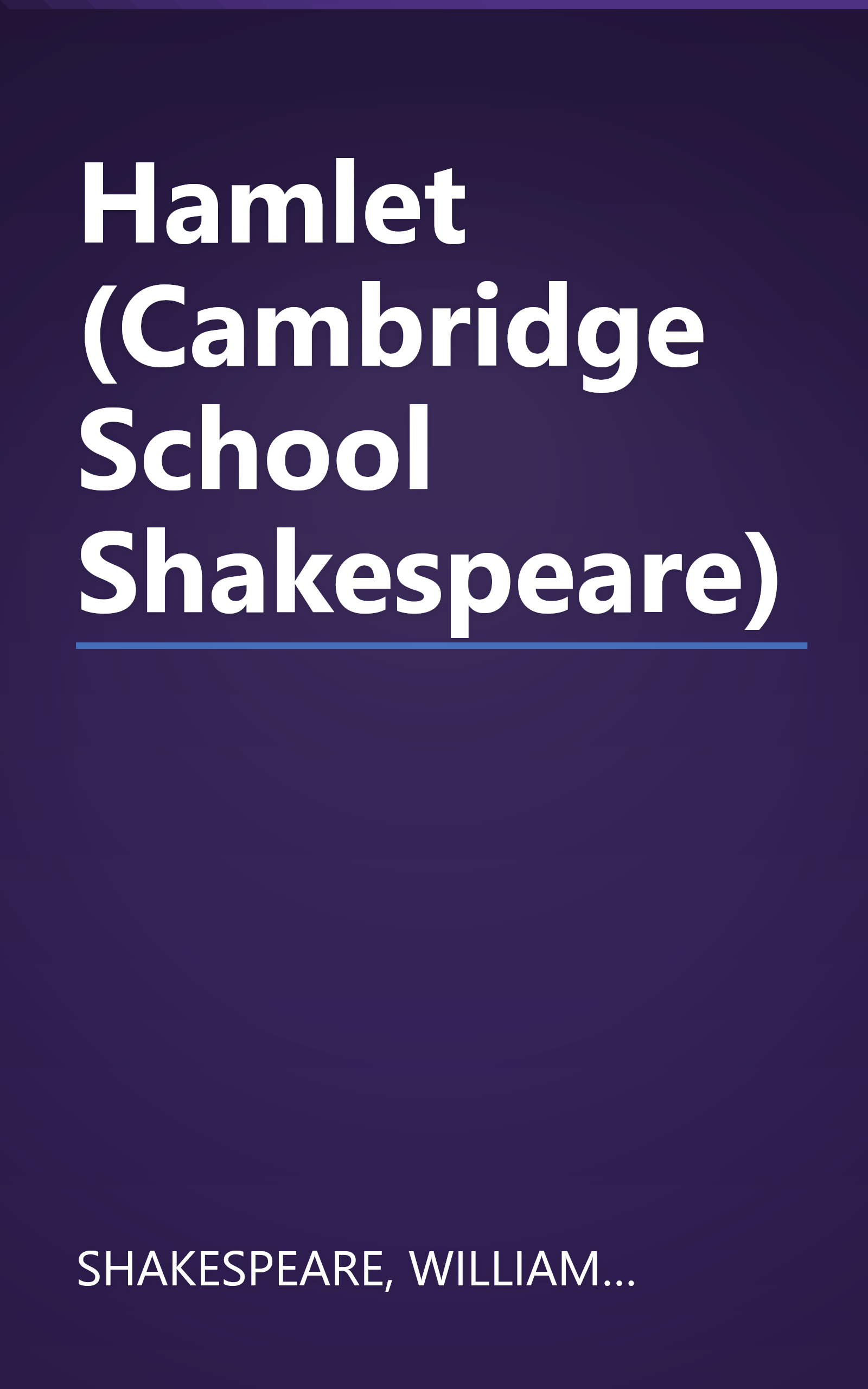 Hamlet (Cambridge School Shakespeare) book cover