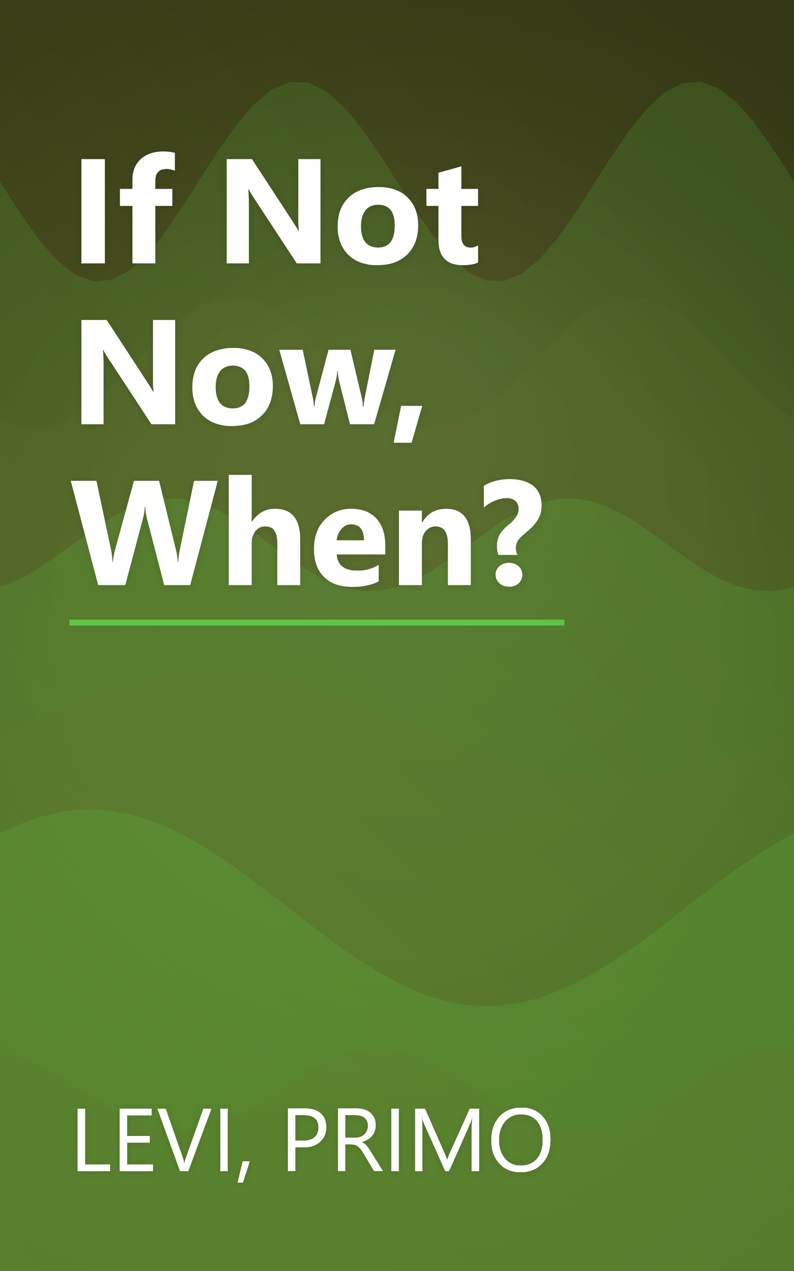If Not Now, When? book cover