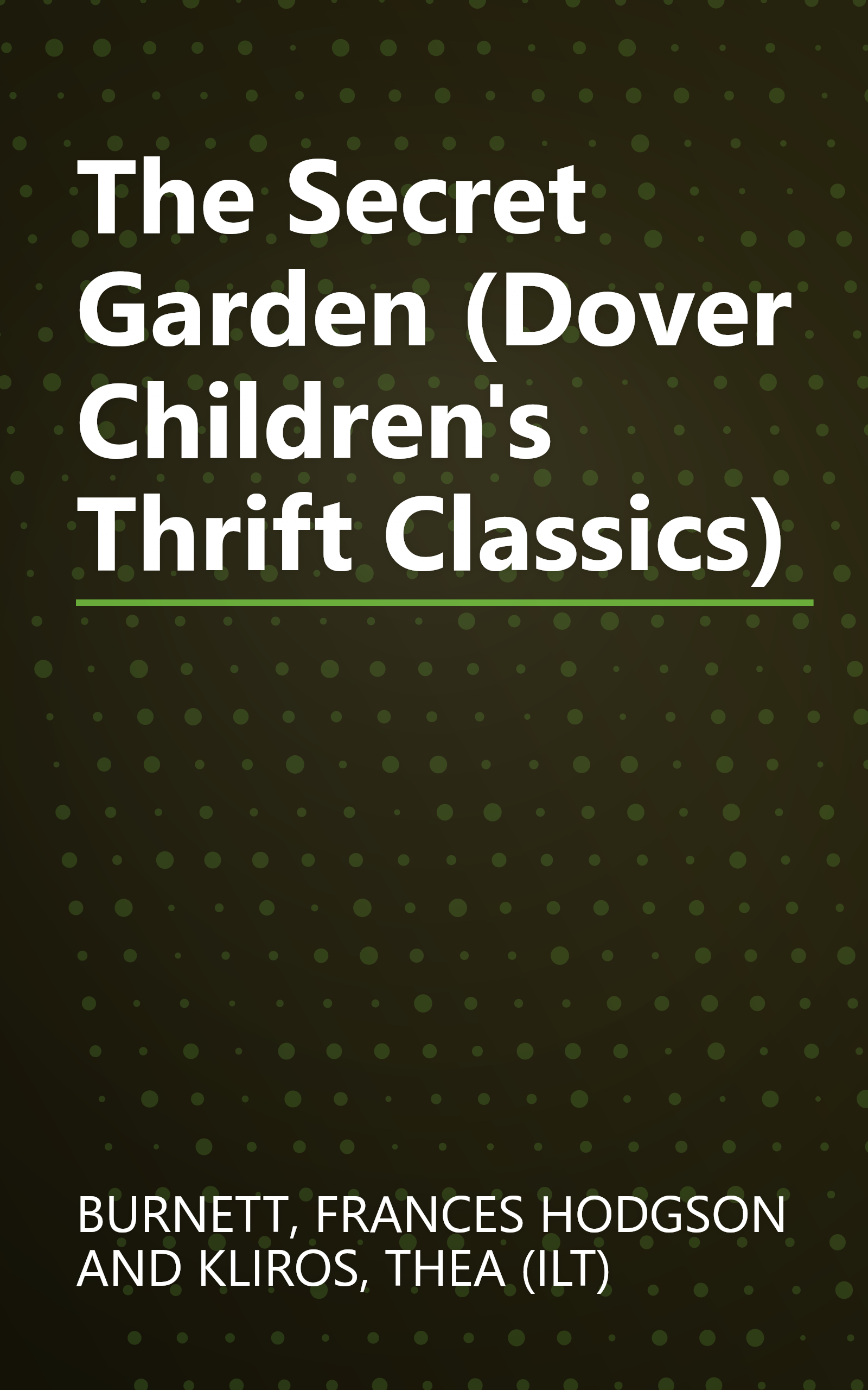 The Secret Garden (Dover Children's Thrift Classics) book cover