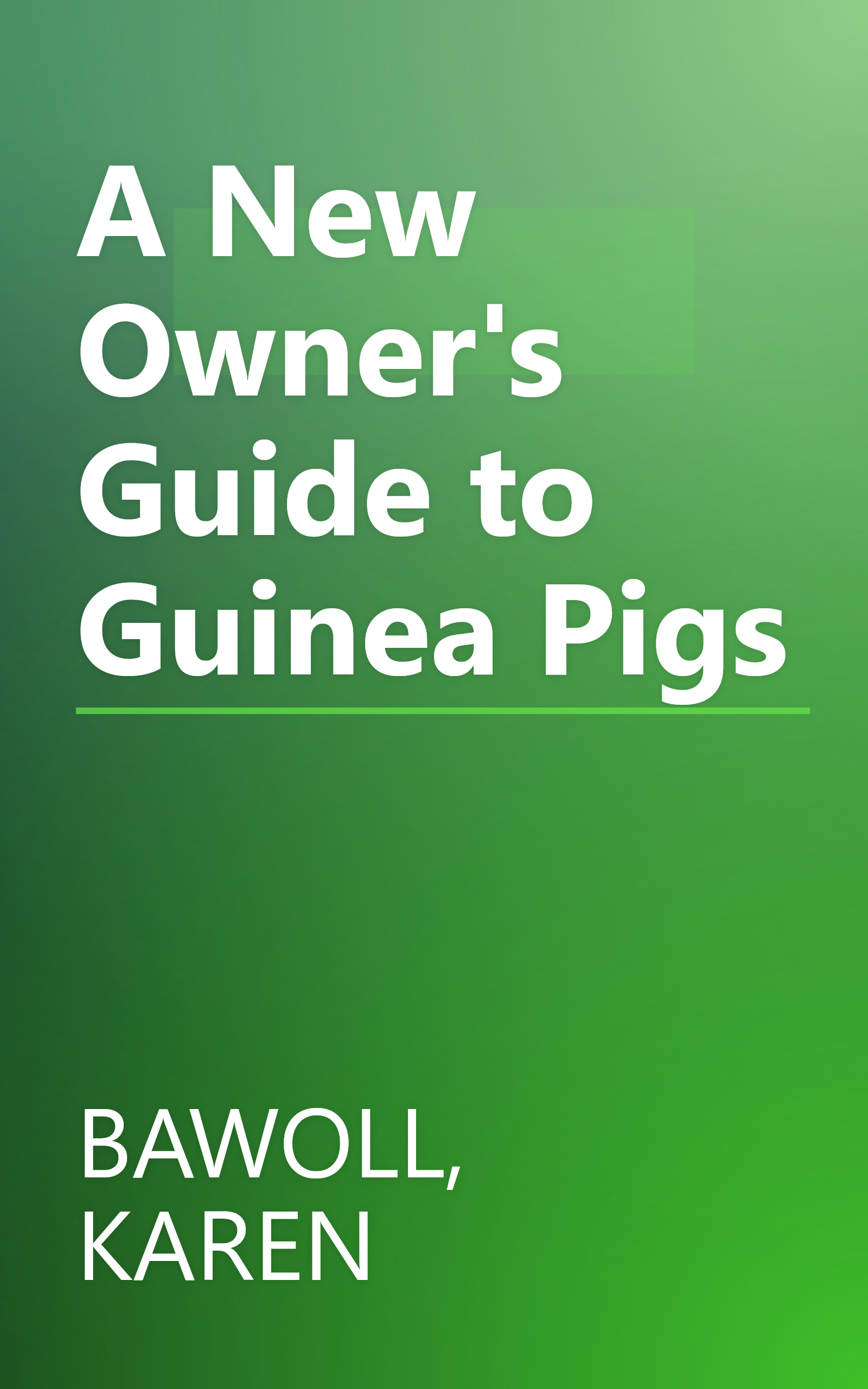 A New Owner's Guide to Guinea Pigs book cover