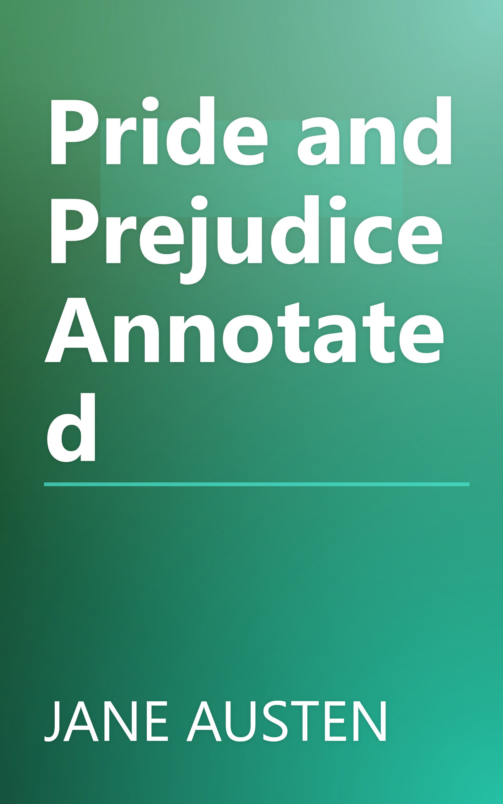 Pride and Prejudice Annotated book cover