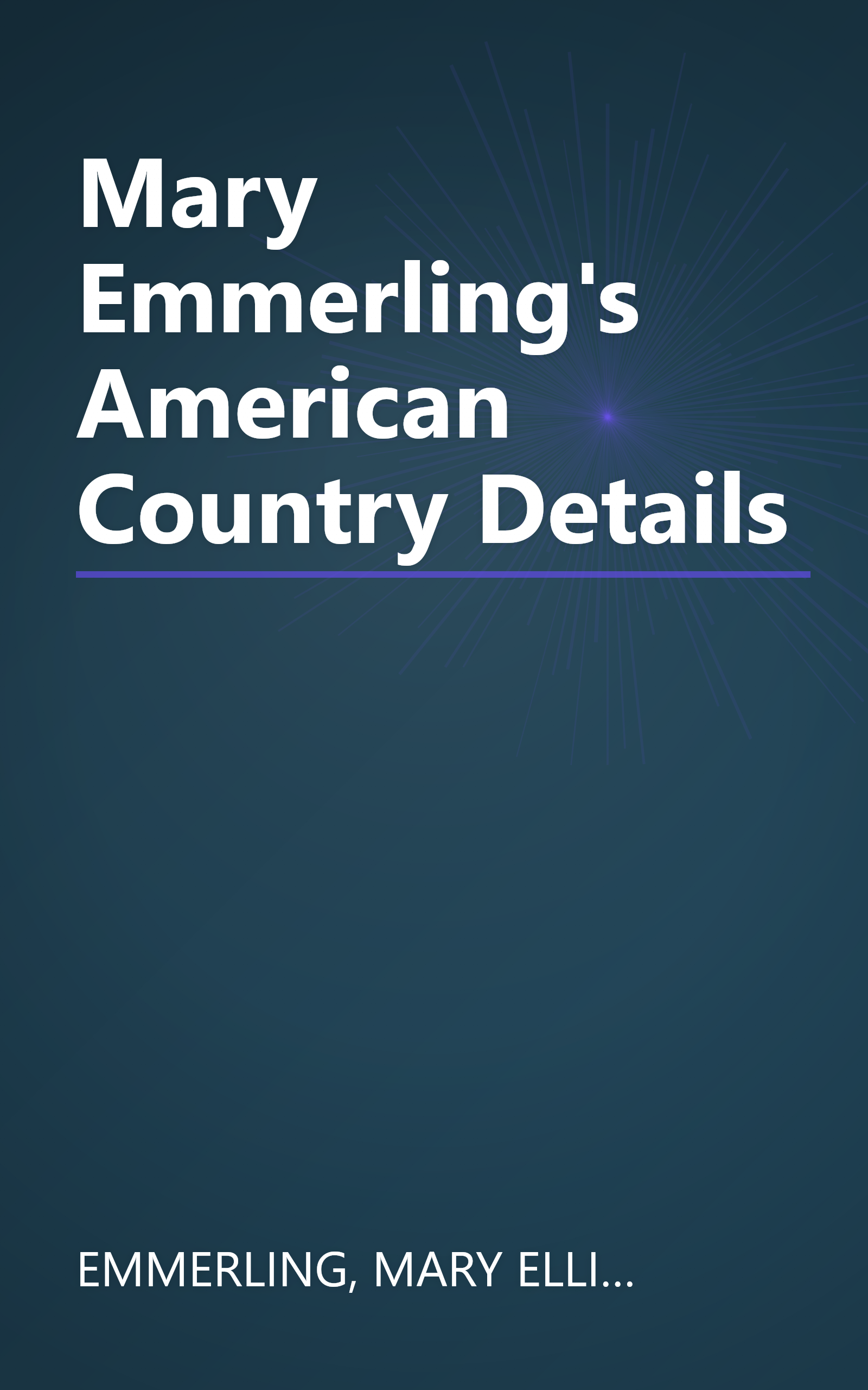 Mary Emmerling's American Country Details book cover