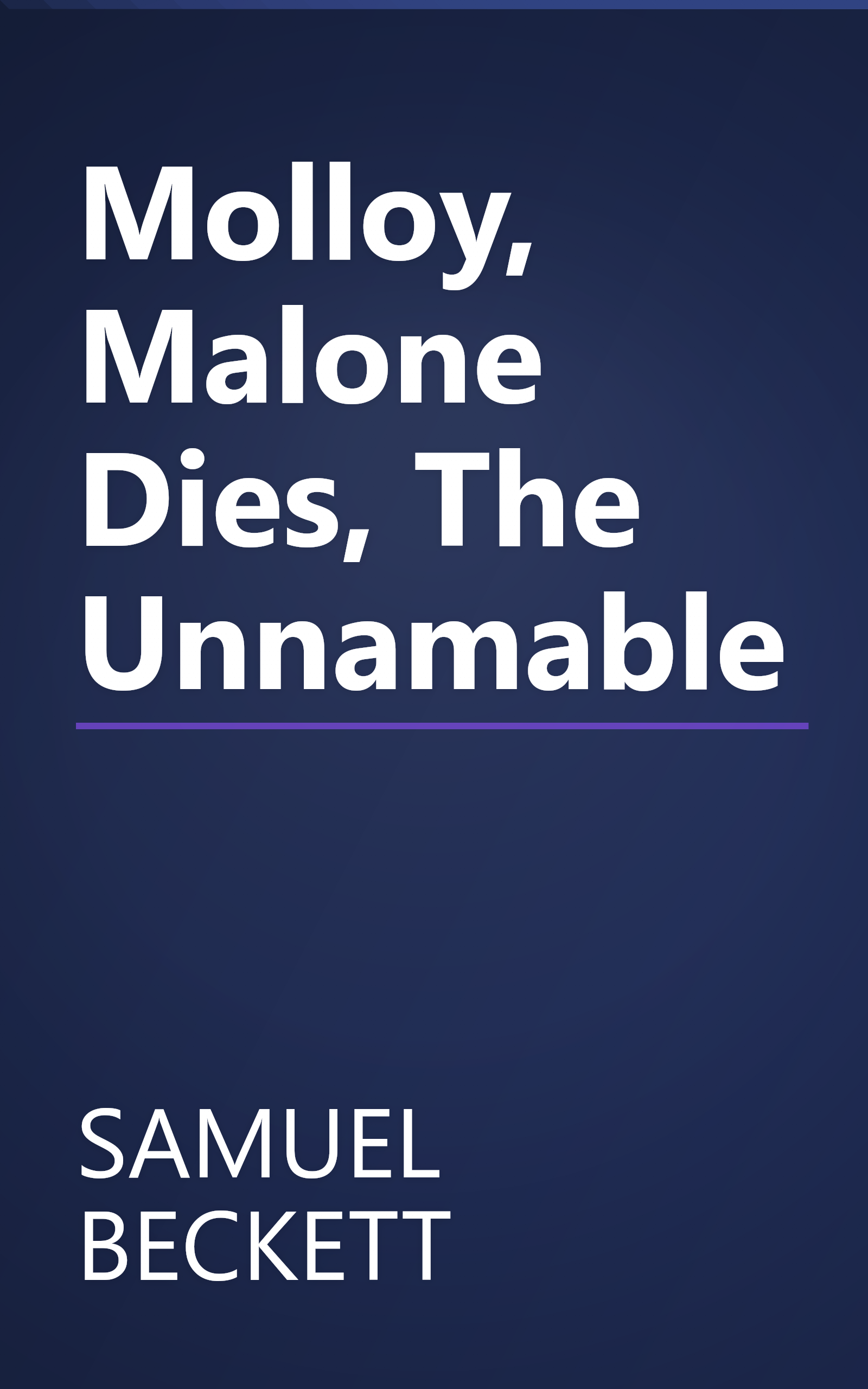 Molloy, Malone Dies, The Unnamable book cover