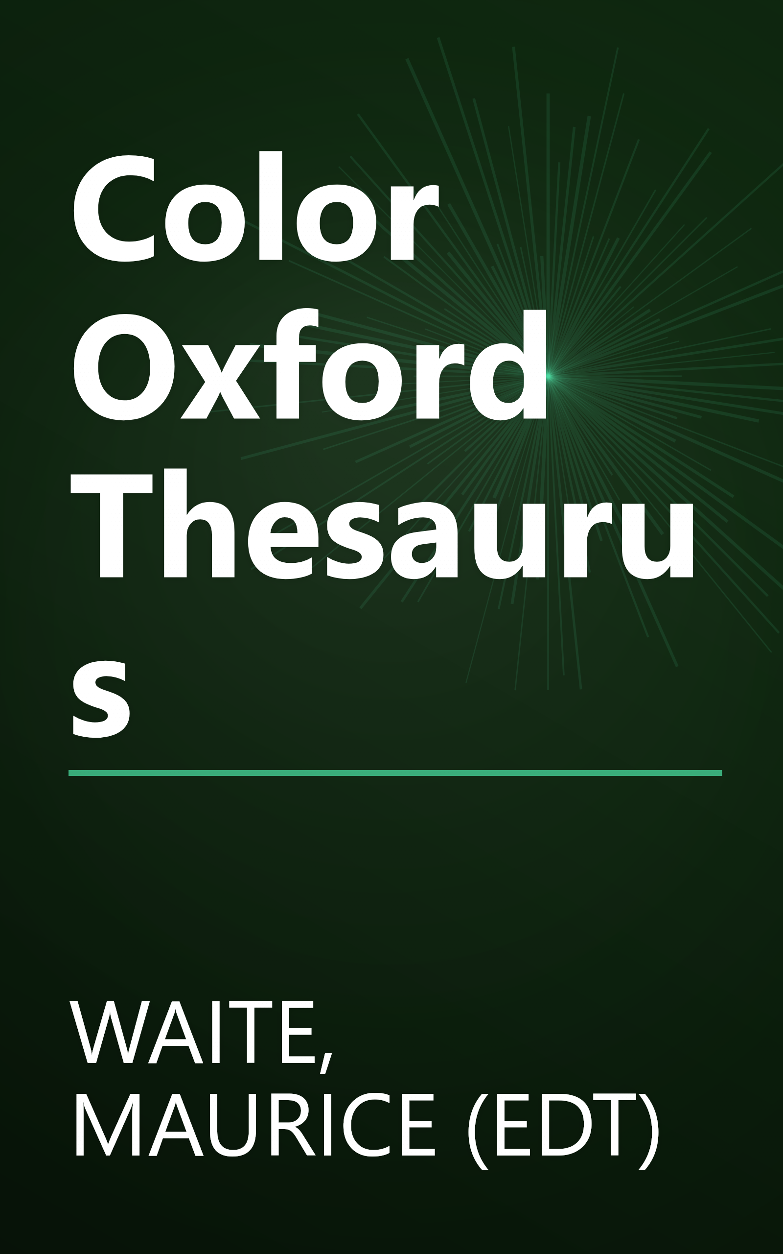 Color Oxford Thesaurus book cover