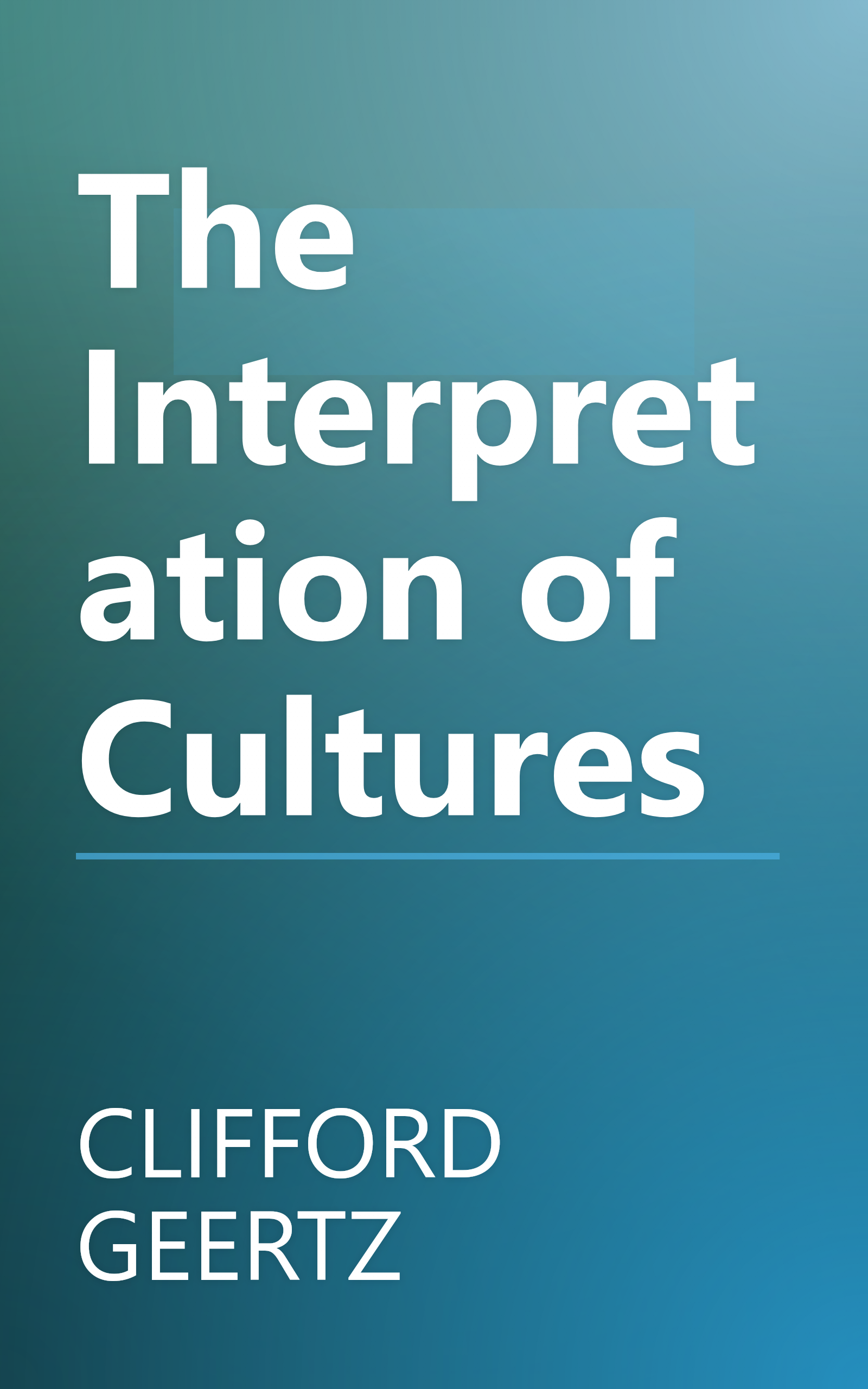 The Interpretation of Cultures book cover