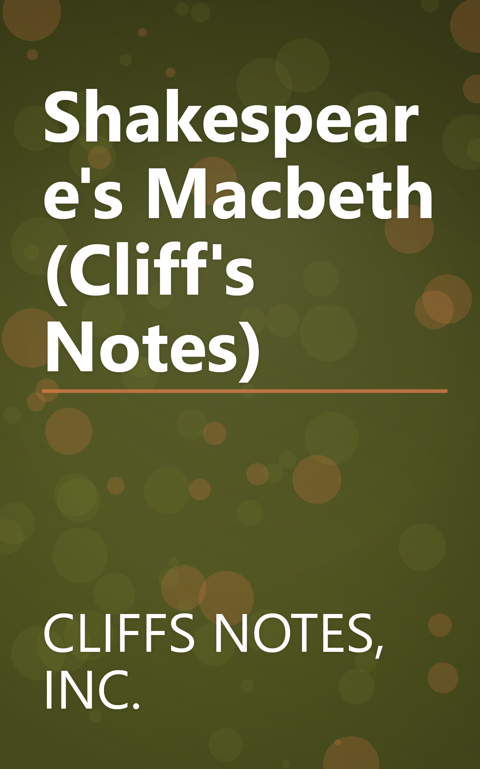 Shakespeare's Macbeth (Cliff's Notes) book cover