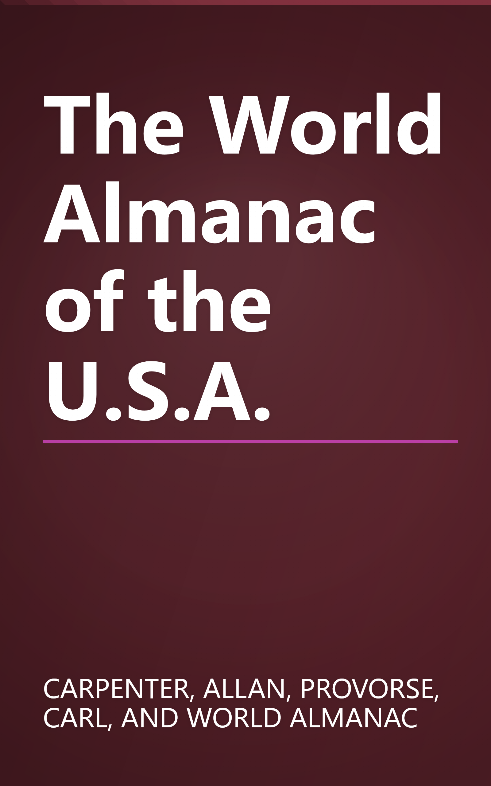 The World Almanac of the U.S.A. book cover